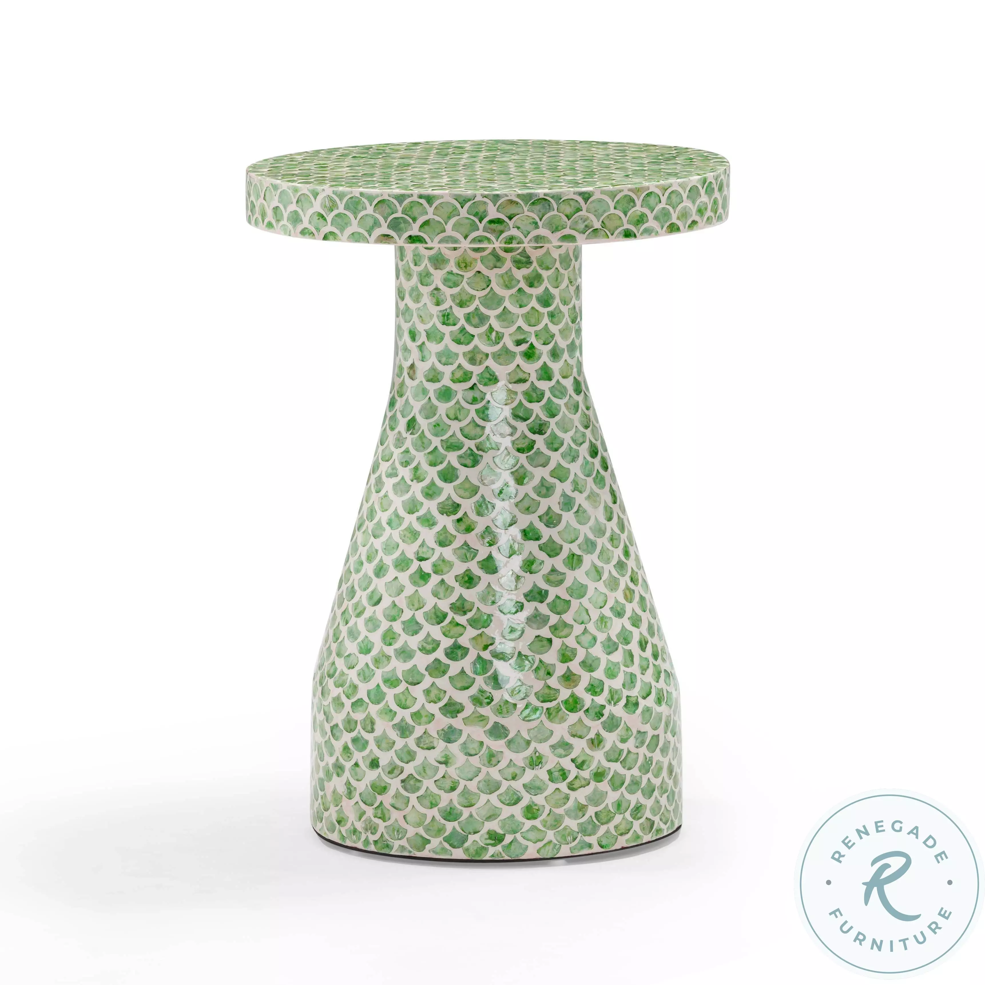 Halio Green Shell Side Table From TOV | Coleman Furniture