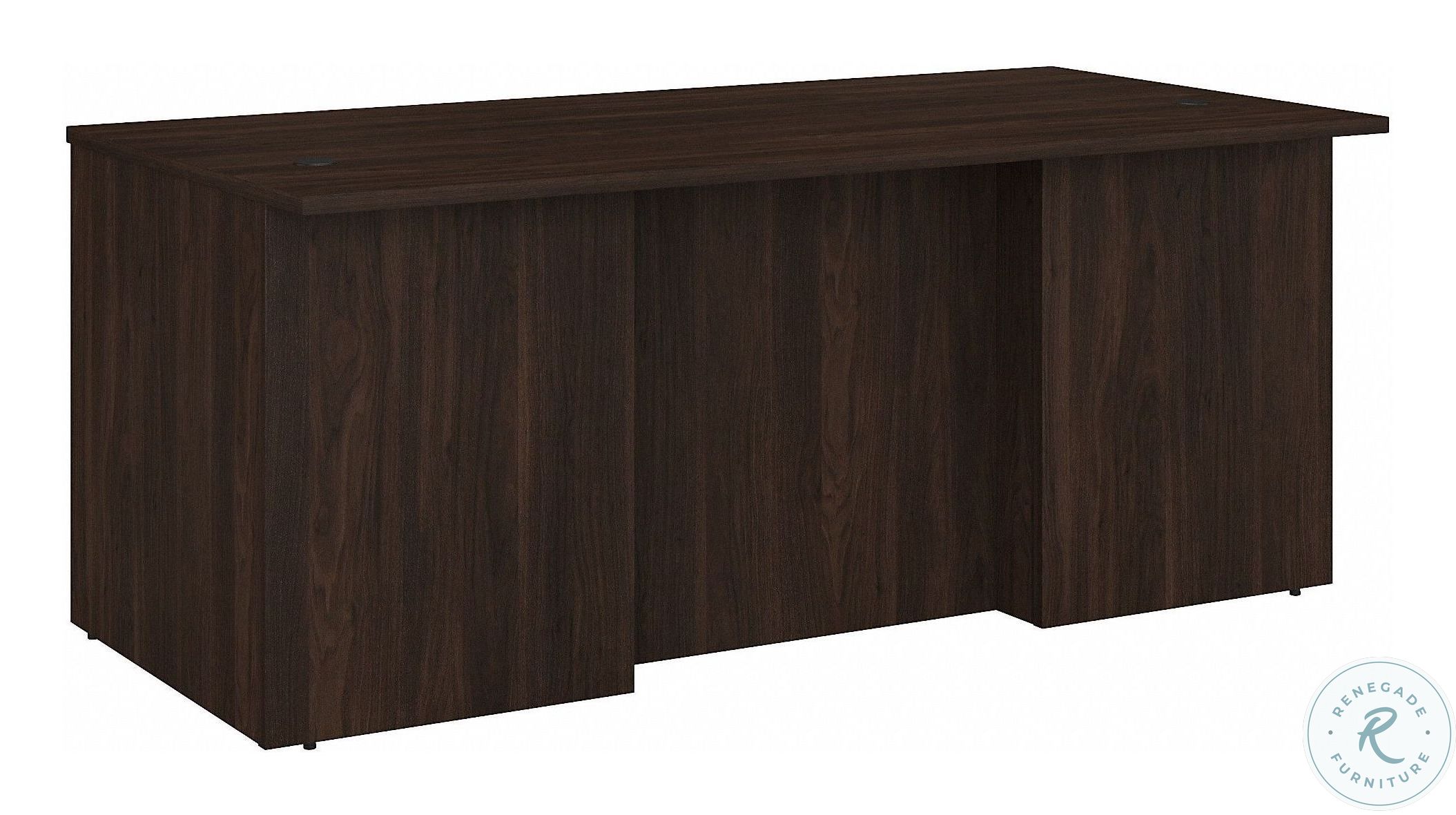Office 500 Black Walnut 72" Large Executive Desk from Bush Furniture ...