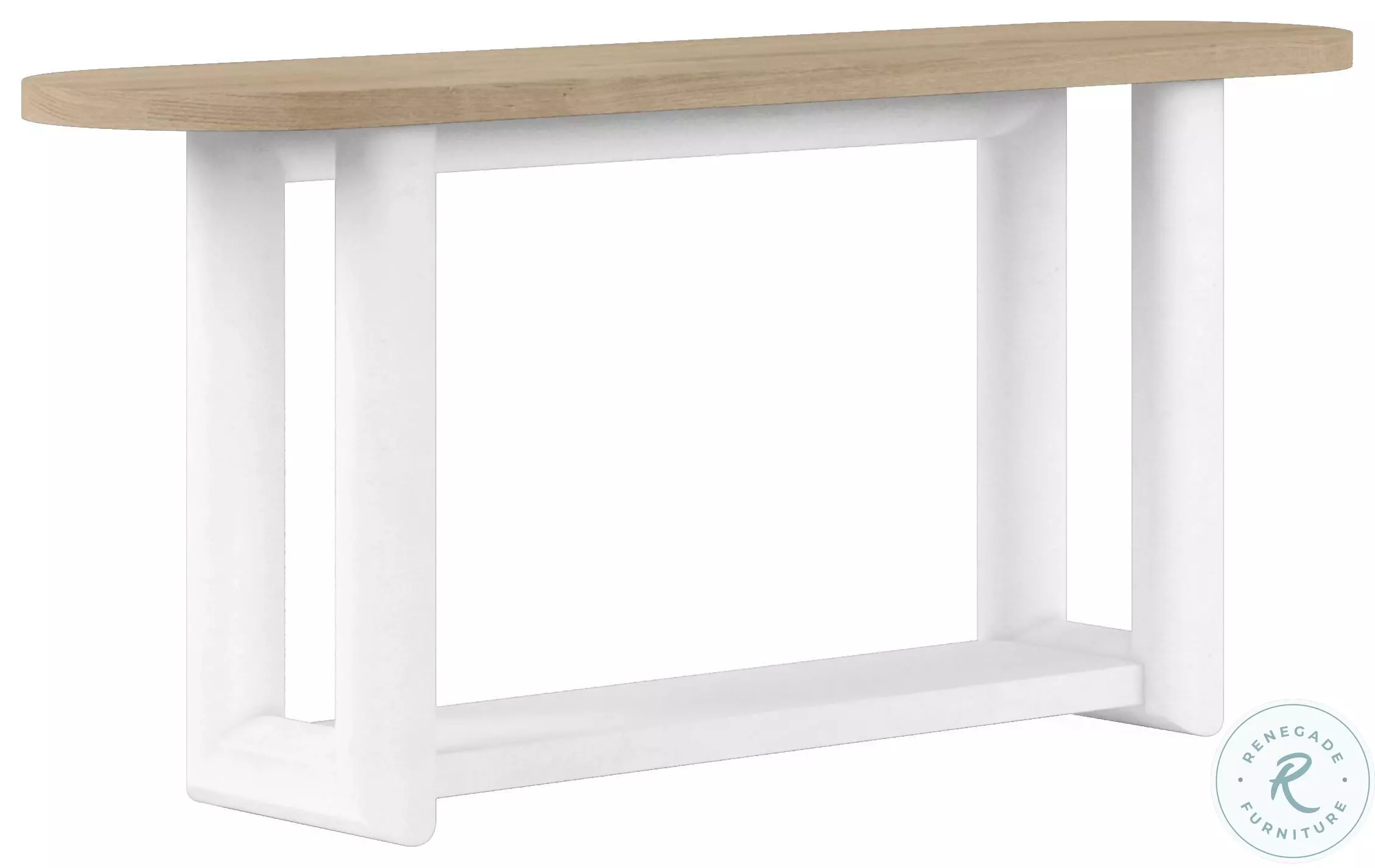 Garrison Washed Oak And Emory White Console Table From Home Gallery ...