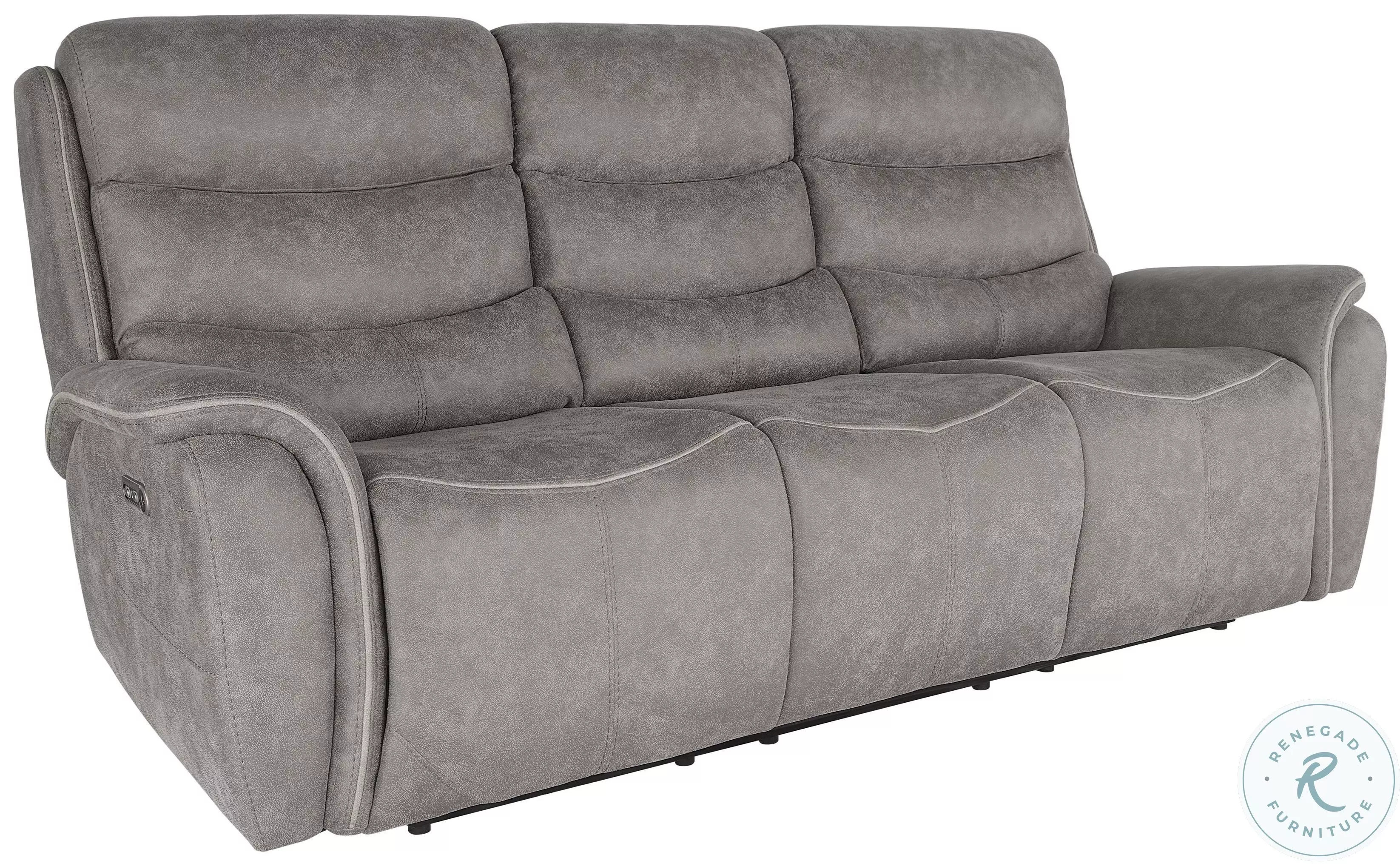 Kamari Gray Power Reclining Sofa Power Headrest And Footrest From New ...