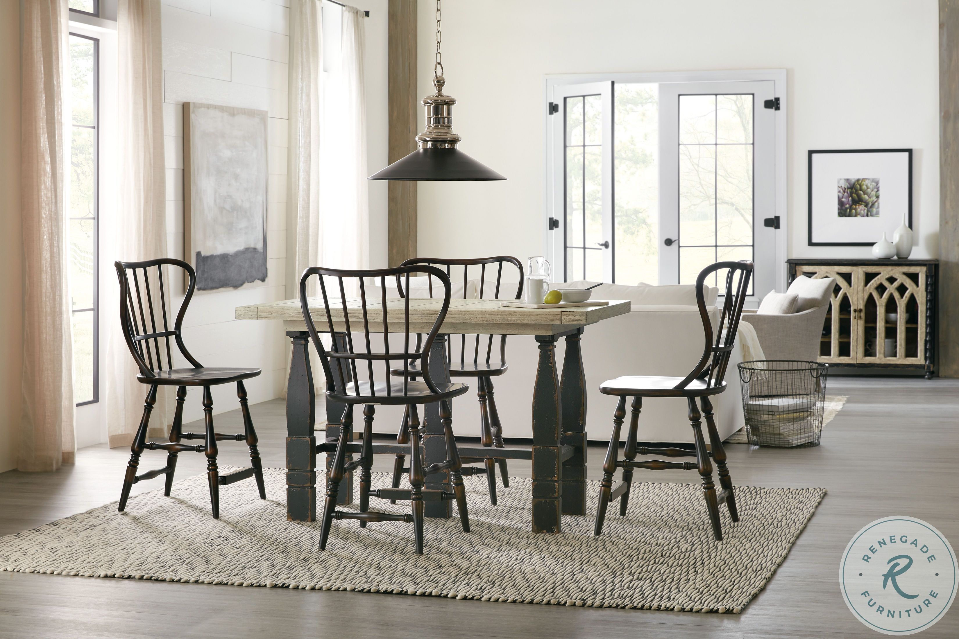 Ciao Bella Black Extandable Counter Height Dining Room Set from Hooker ...