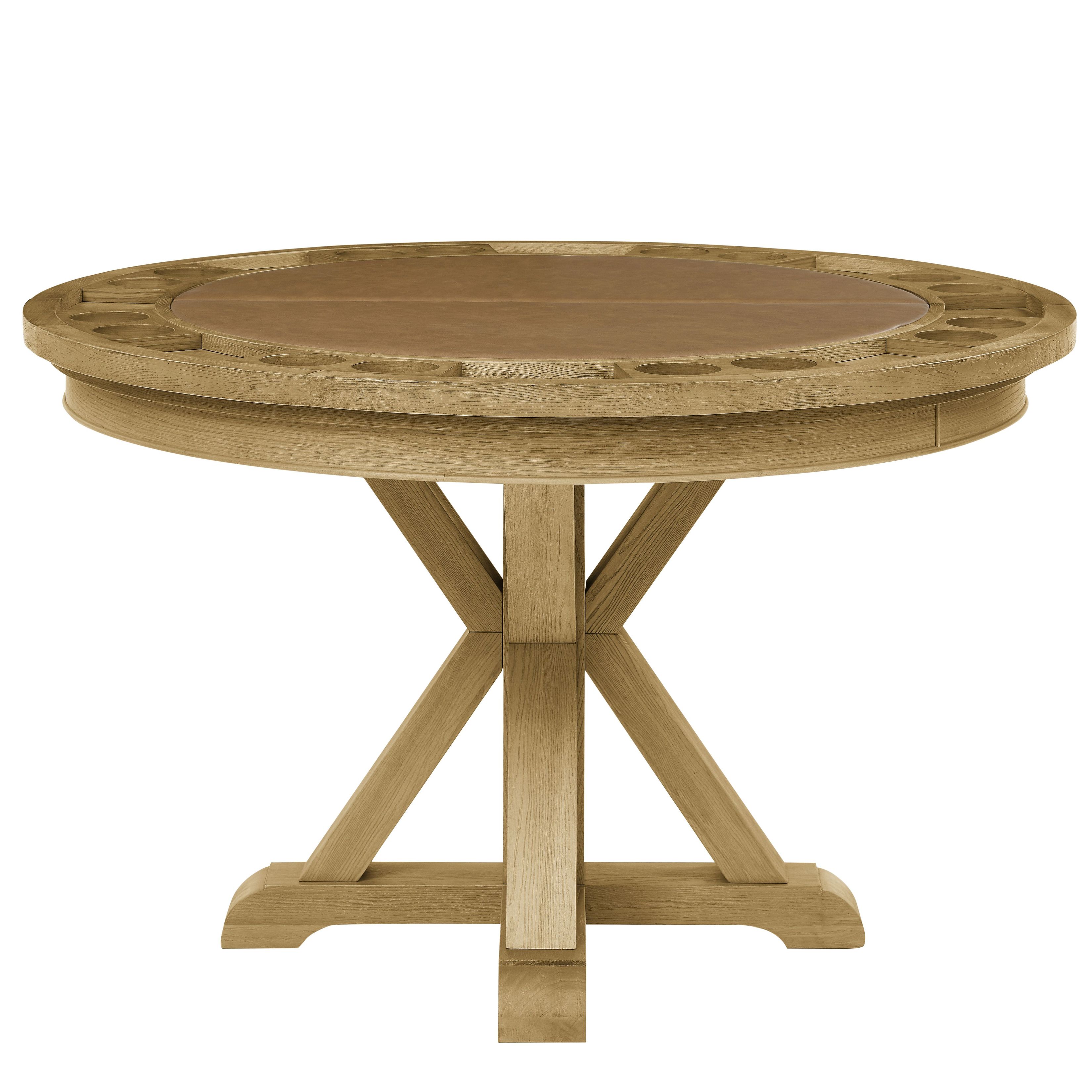 Rylie Natural 48" Round Game Top Dining Table From Steve Silver ...