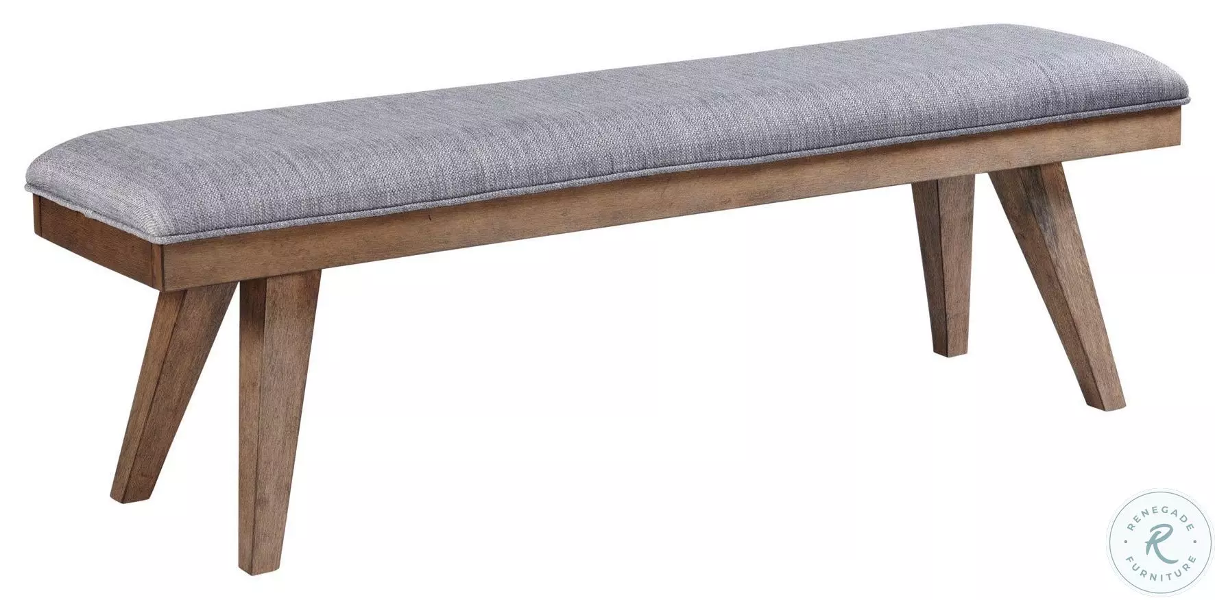 Oslo Gray Bench With Cushion From Home Gallery Stores | Home Gallery Stores