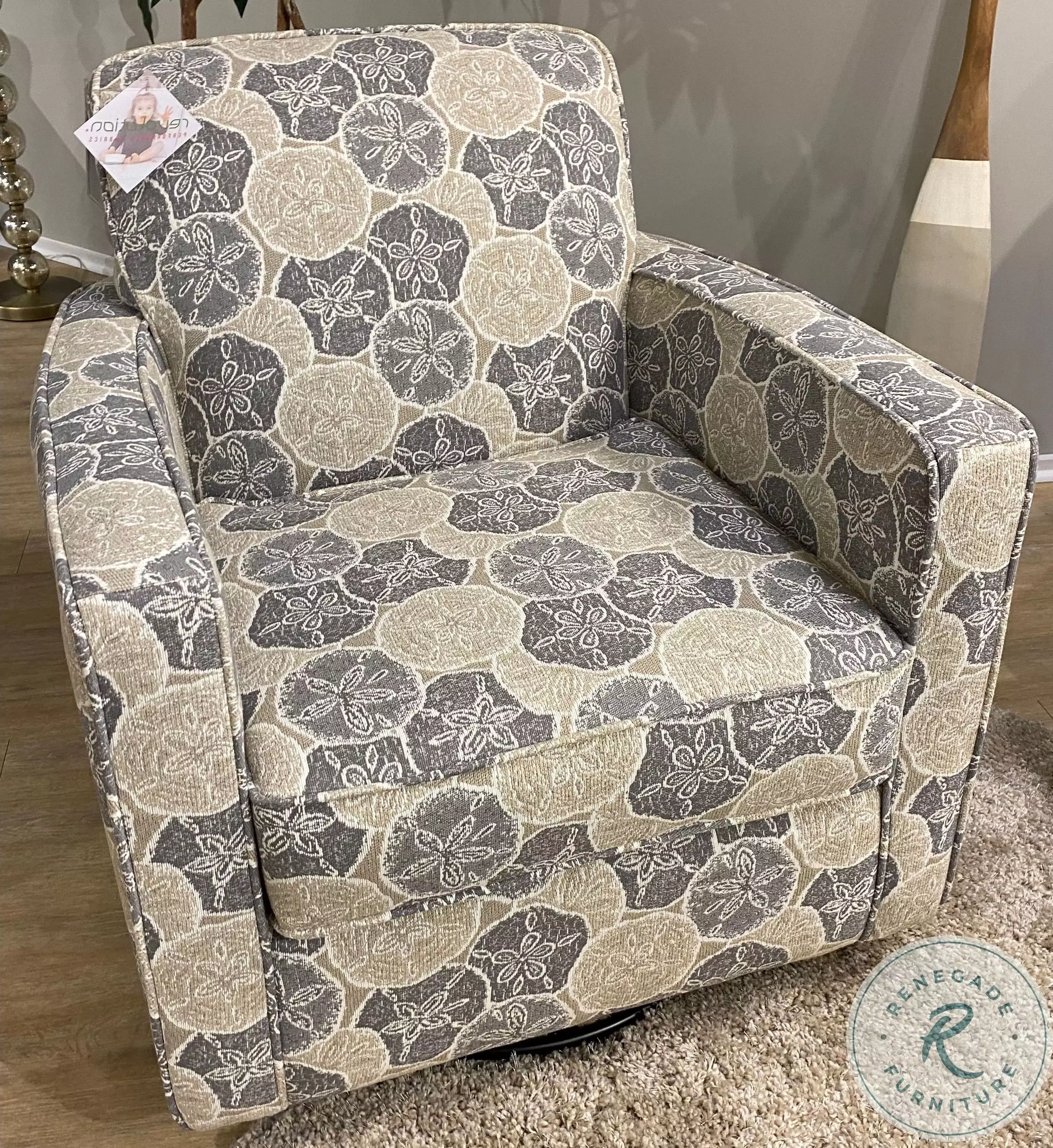 Max Teal and White Pearl Swivel Glider Chair From Southern Home ...
