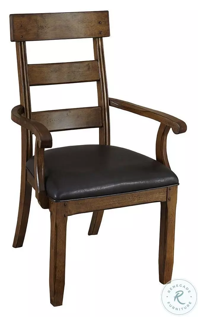 Ozark Warm Pecan Ladderback Arm Chair Set of 2 from A-America | Coleman ...