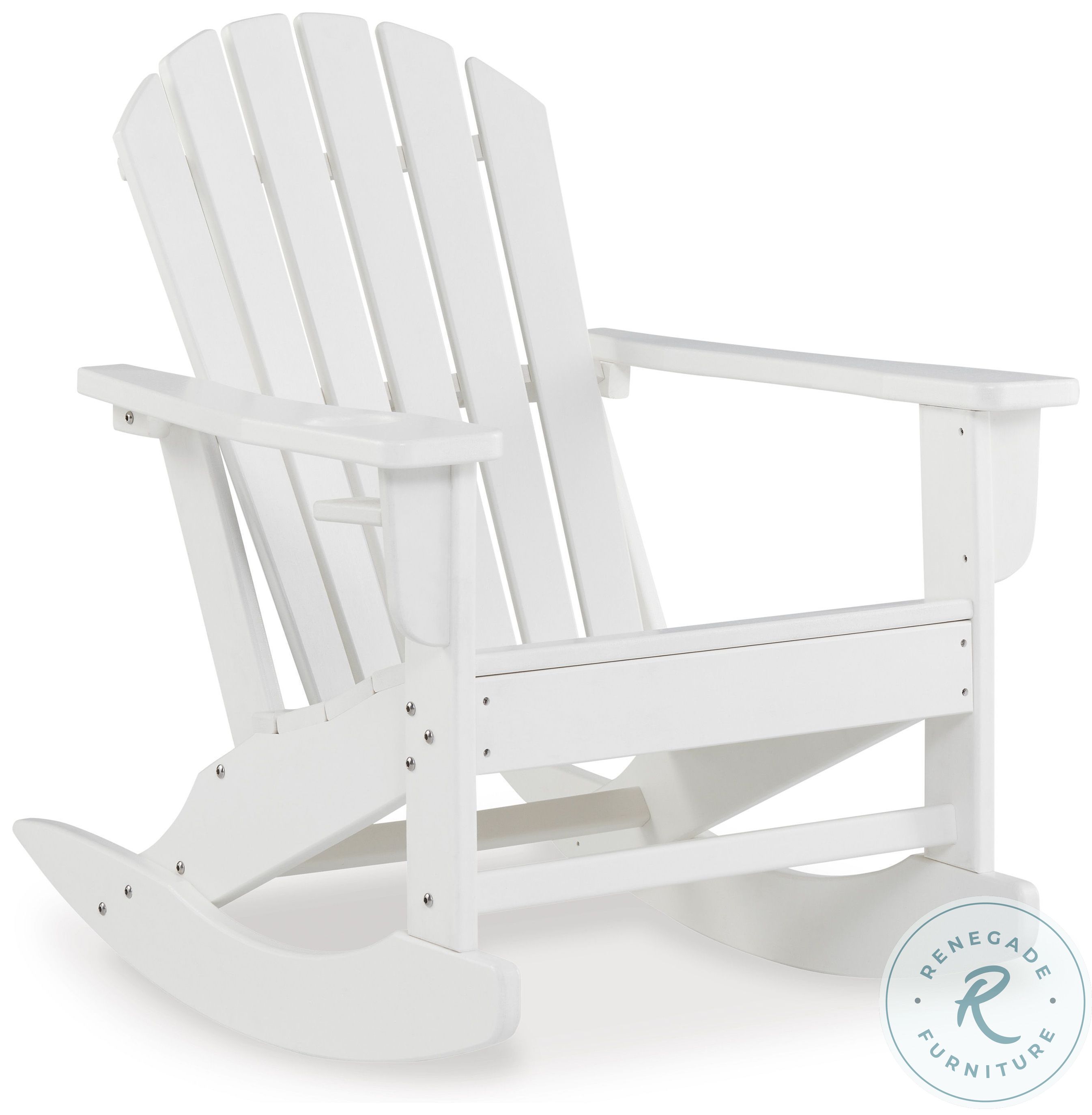 Sundown Treasure White Outdoor Rocking Chair From Ashley Furniture ...