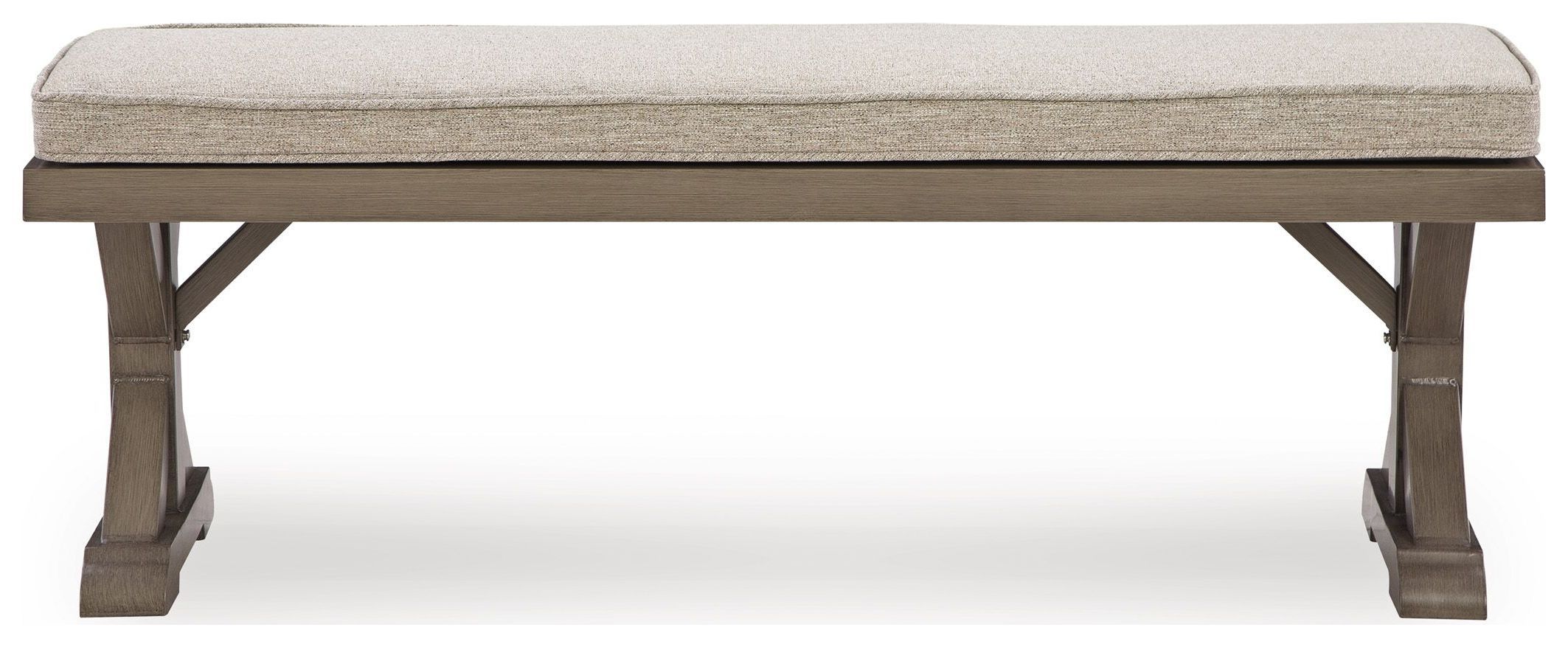 Carmel Bay Beige Bench with Cushion | Coleman Furniture