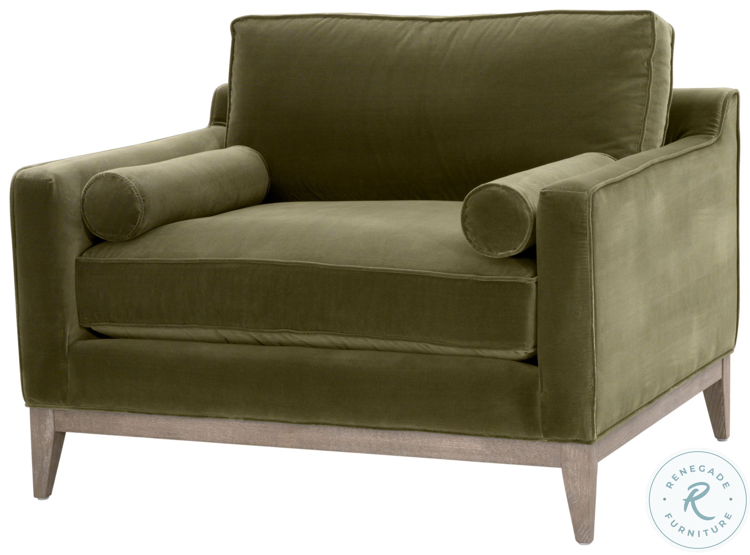 Parker Olive Velvet Post Modern Chair From Essentials for Living ...