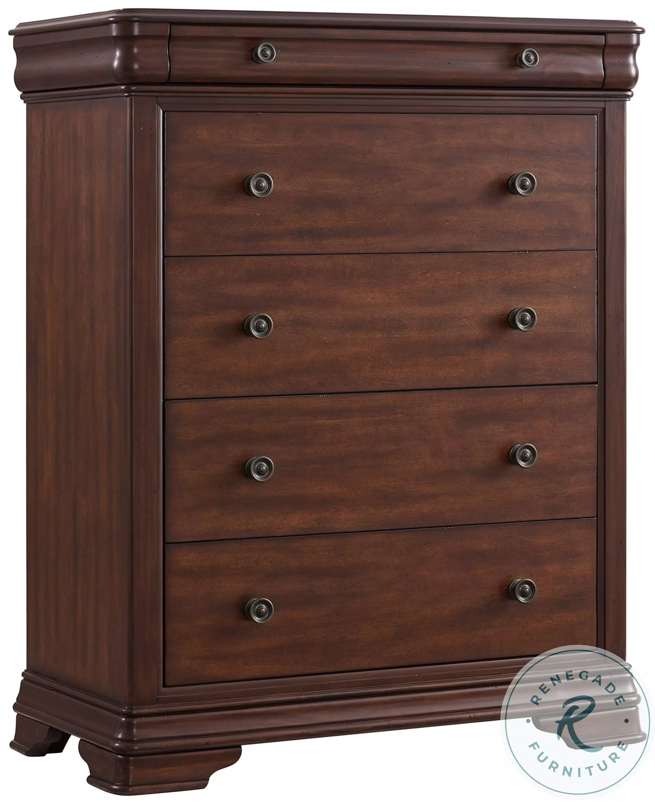 Stark Cherry 5 Drawer Chest From Picket House Furnishings | Coleman Furniture