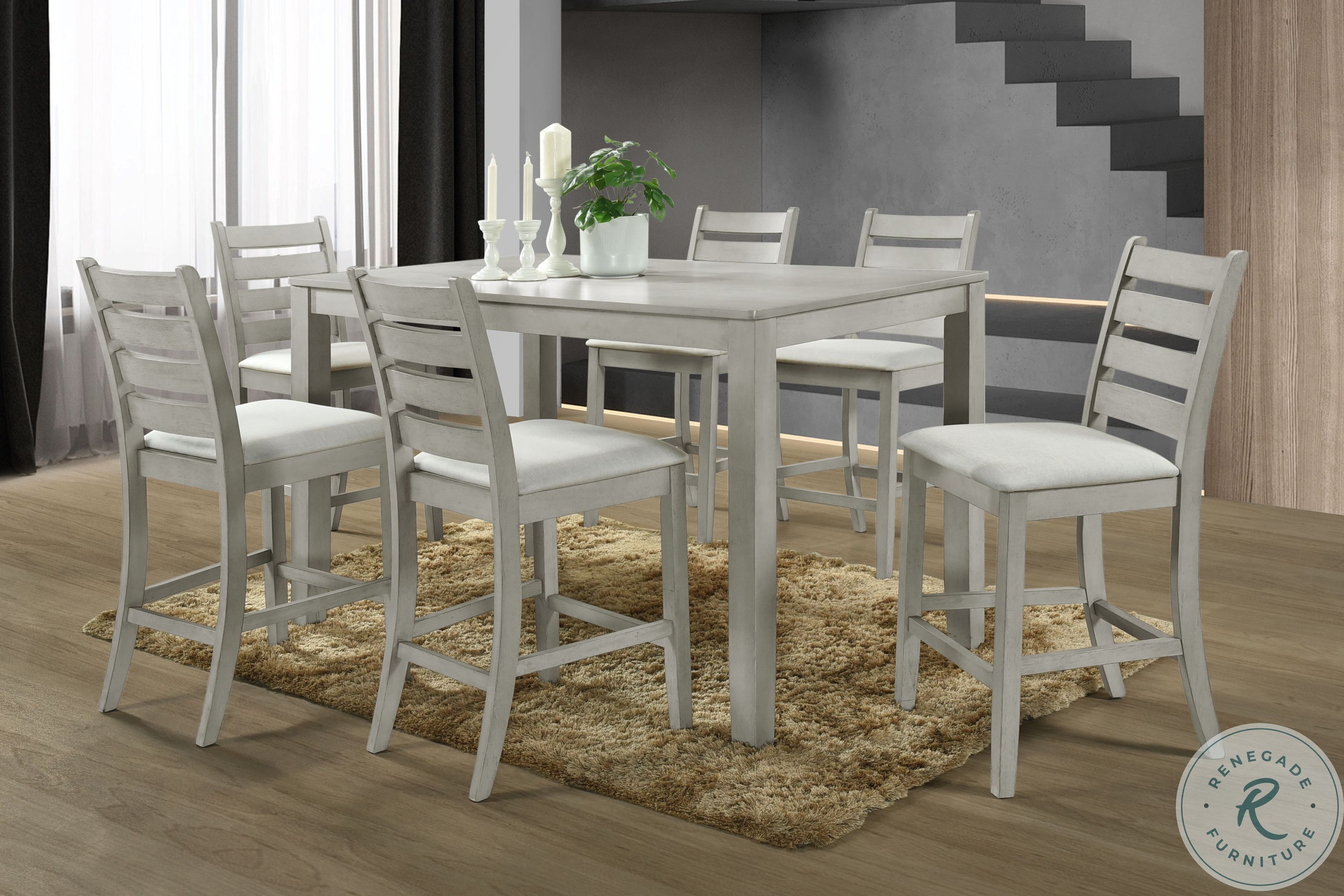 Pascal Driftwood Counter Height Dining Table From New Classic | Coleman ...