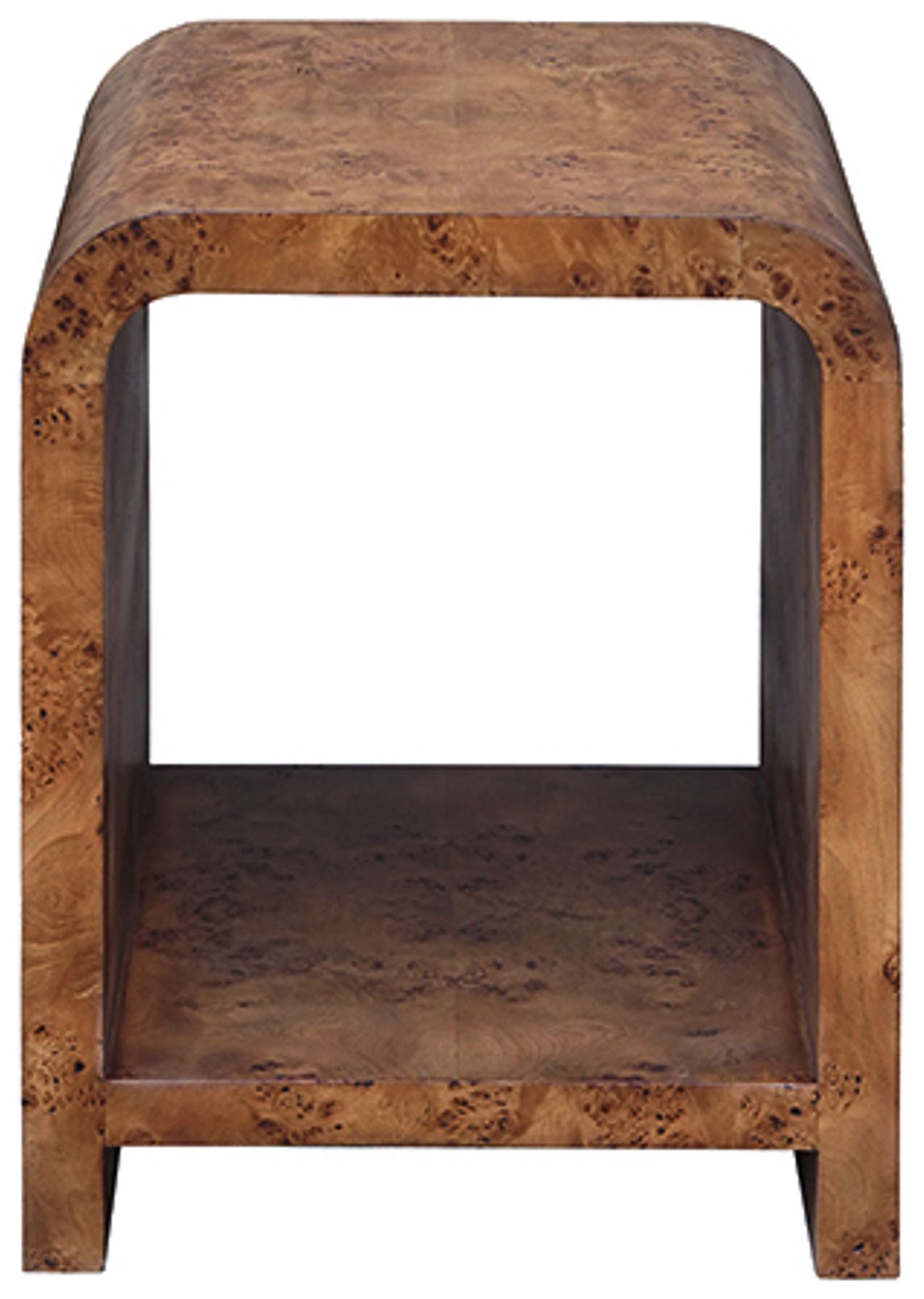 Putnam Dark Brown Square Side Table with 1 shelf from Worlds Away ...