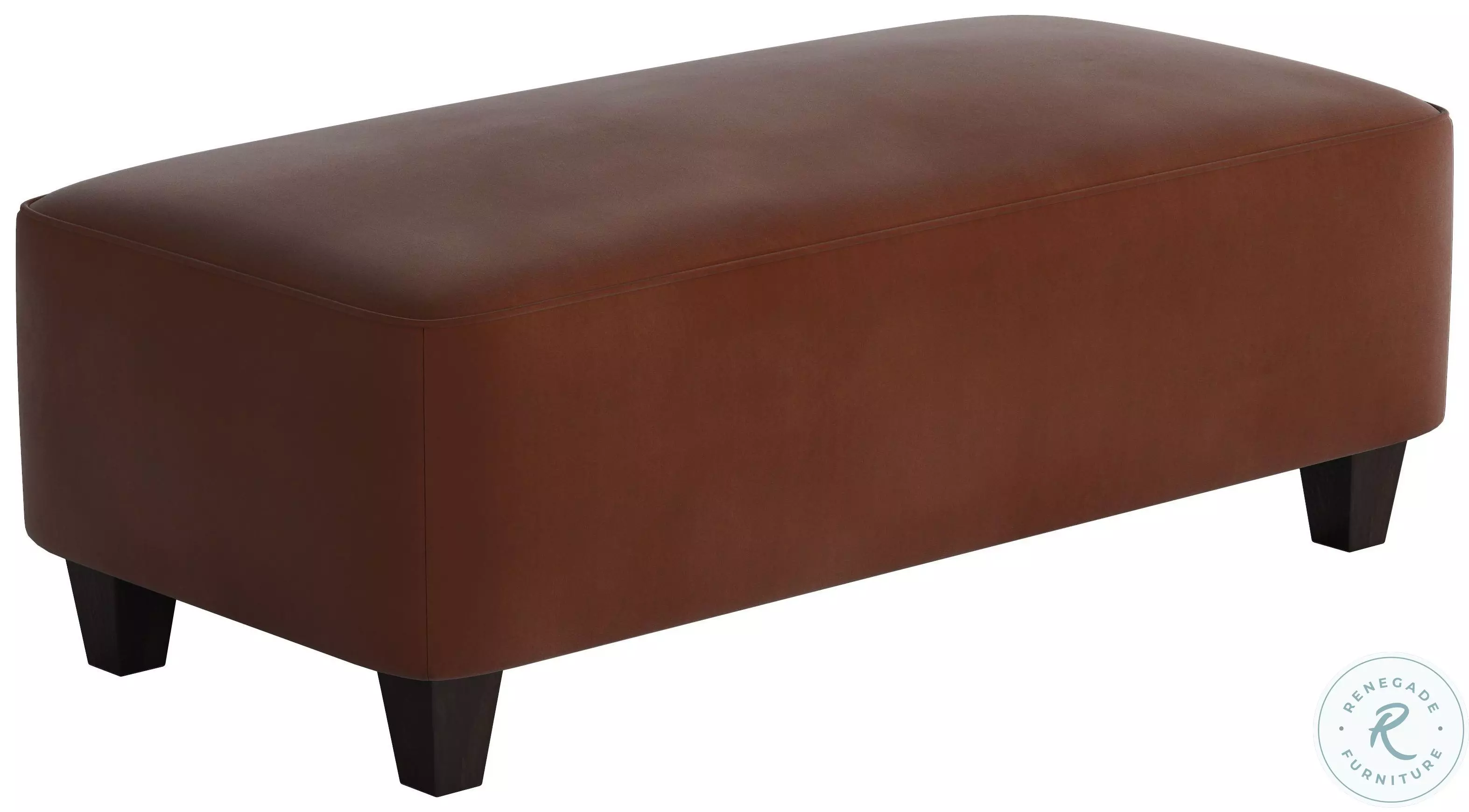 Bella Burnt Orange Rectangular Cocktail Ottoman From Home Gallery ...