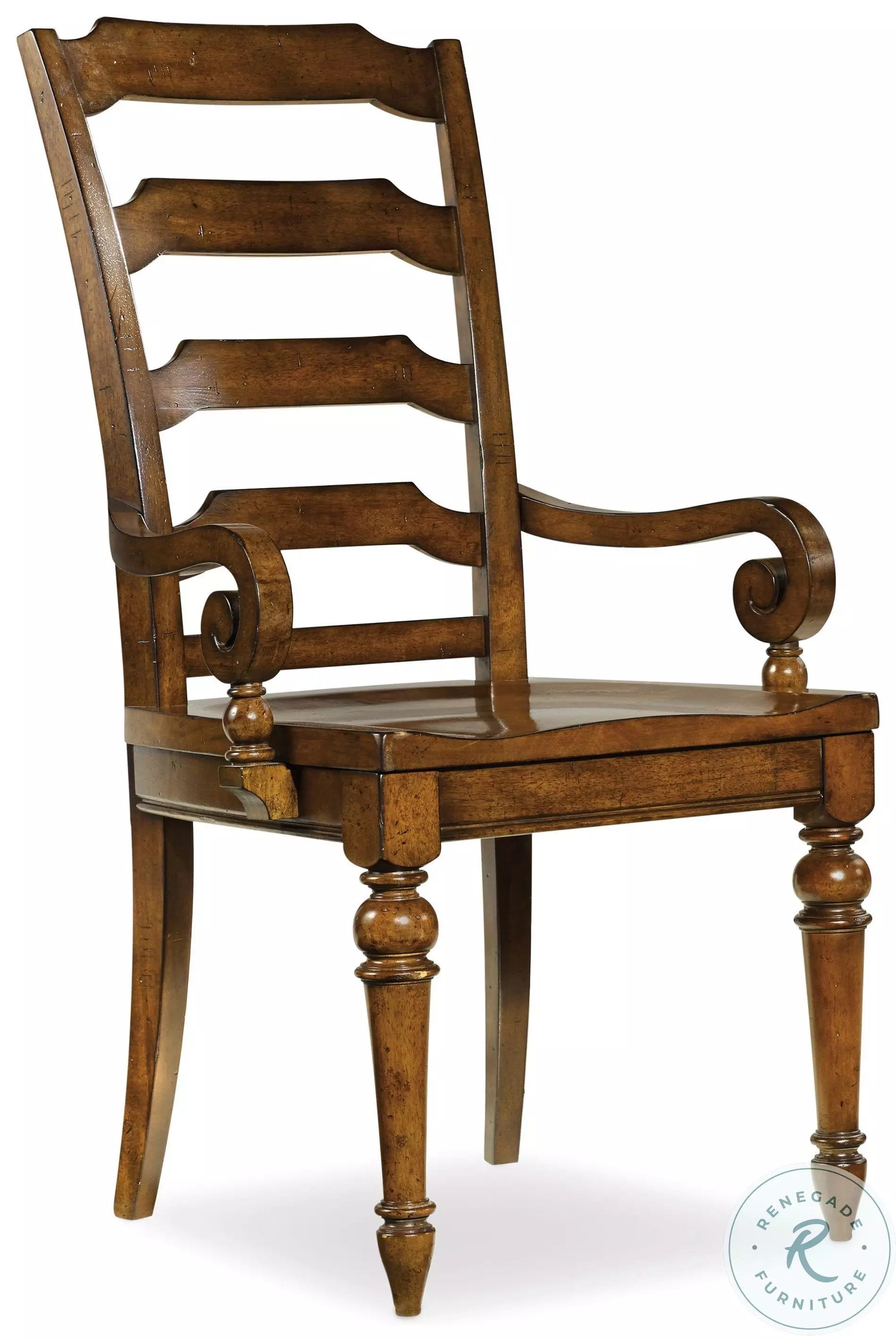Tynecastle Brown Ladderback Arm Chair Set of 2 from Hooker | Coleman ...
