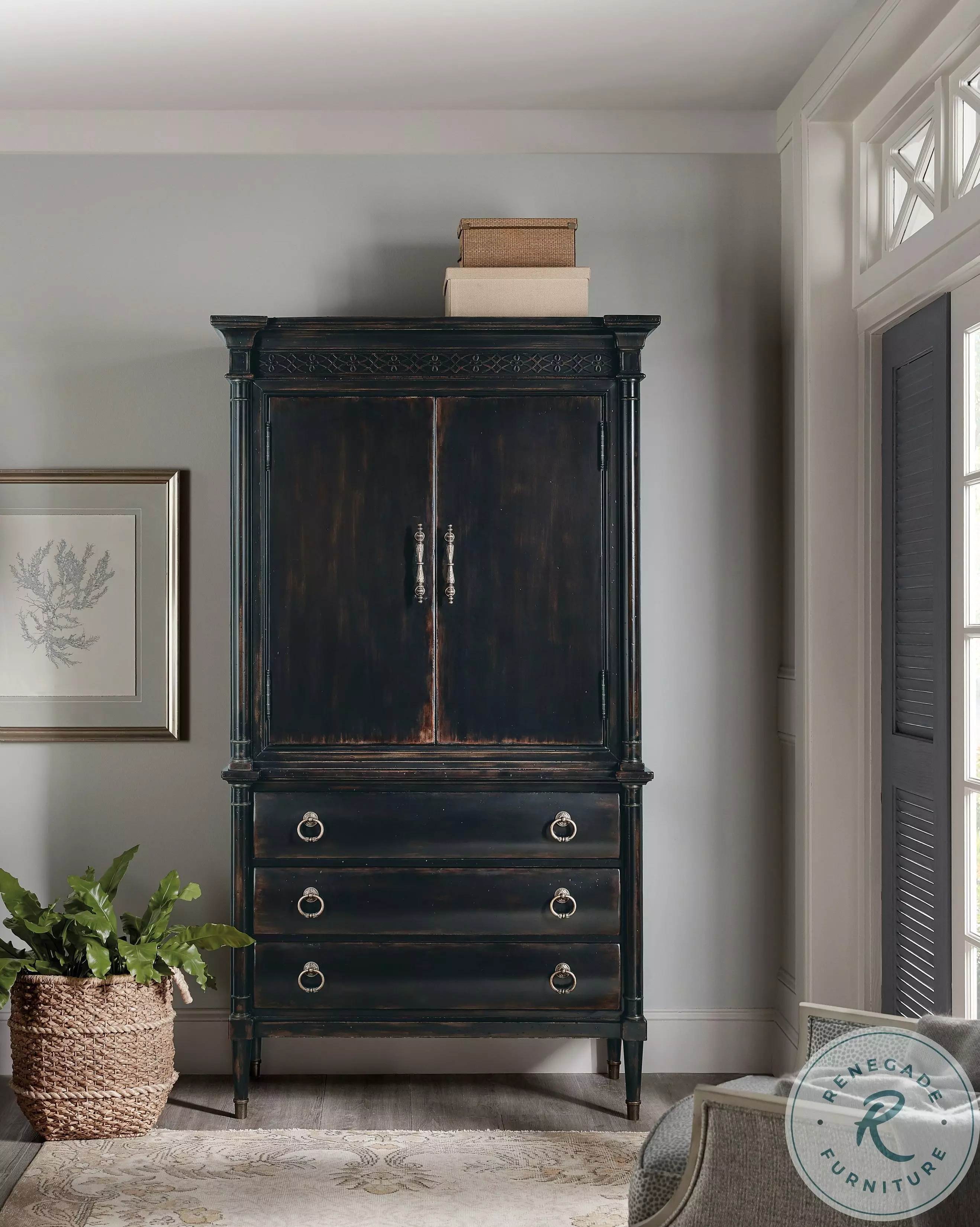 Charleston Black Cherry Armoire