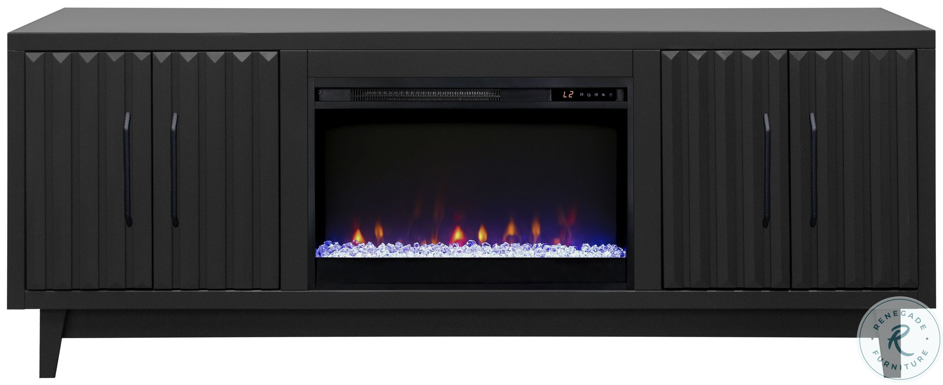 Radiance Black 75" Fireplace Tv Stand Legend Furniture | Coleman Furniture