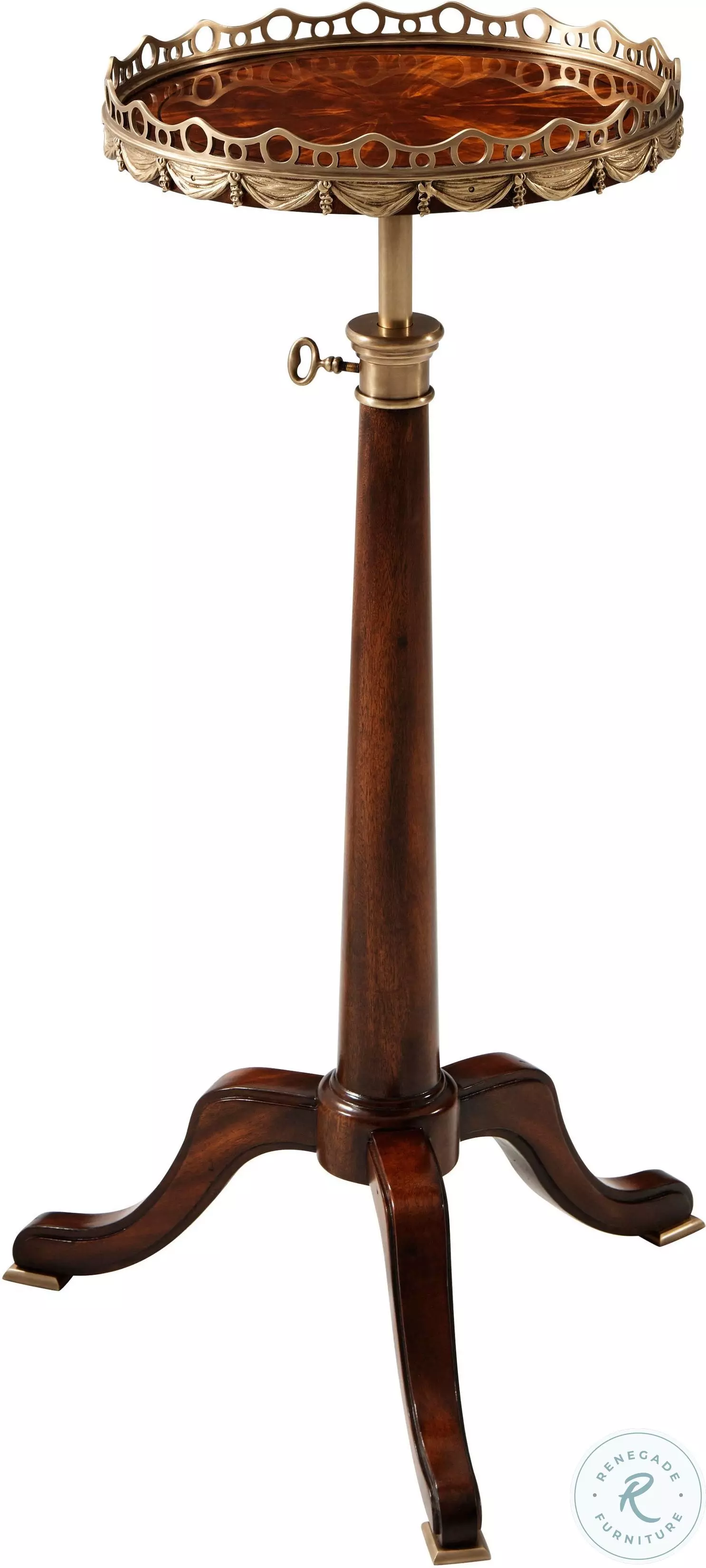 Rep.li.ca Ramsey Mahogany Telescopic 16" Round Accent Table From ...