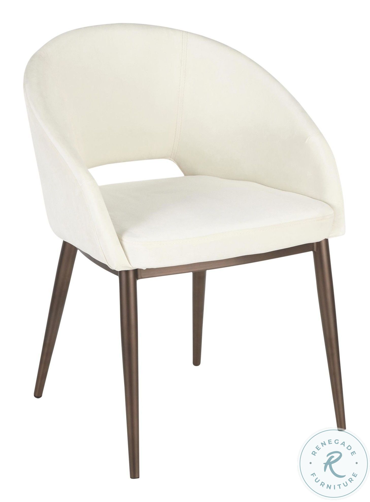 Renee Cream Velvet Chair from Lumisource | Coleman Furniture