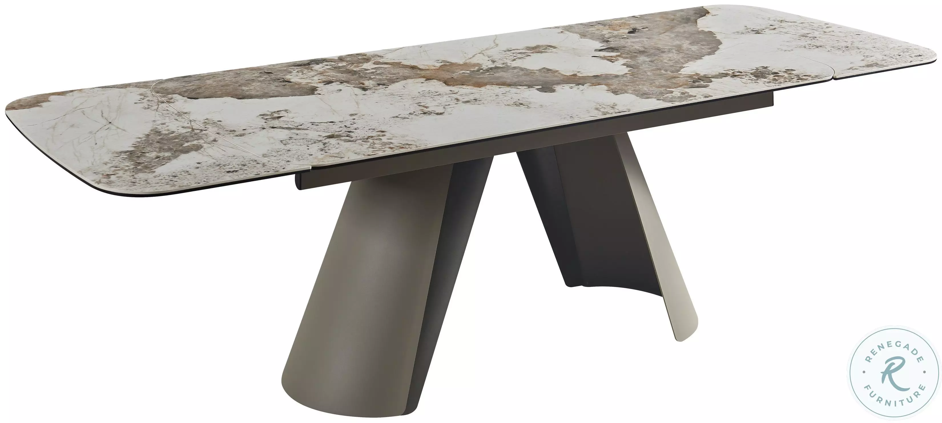 RH Morandi High Gloss Pandora Ceramic Top And Light Taupe Extendable ...