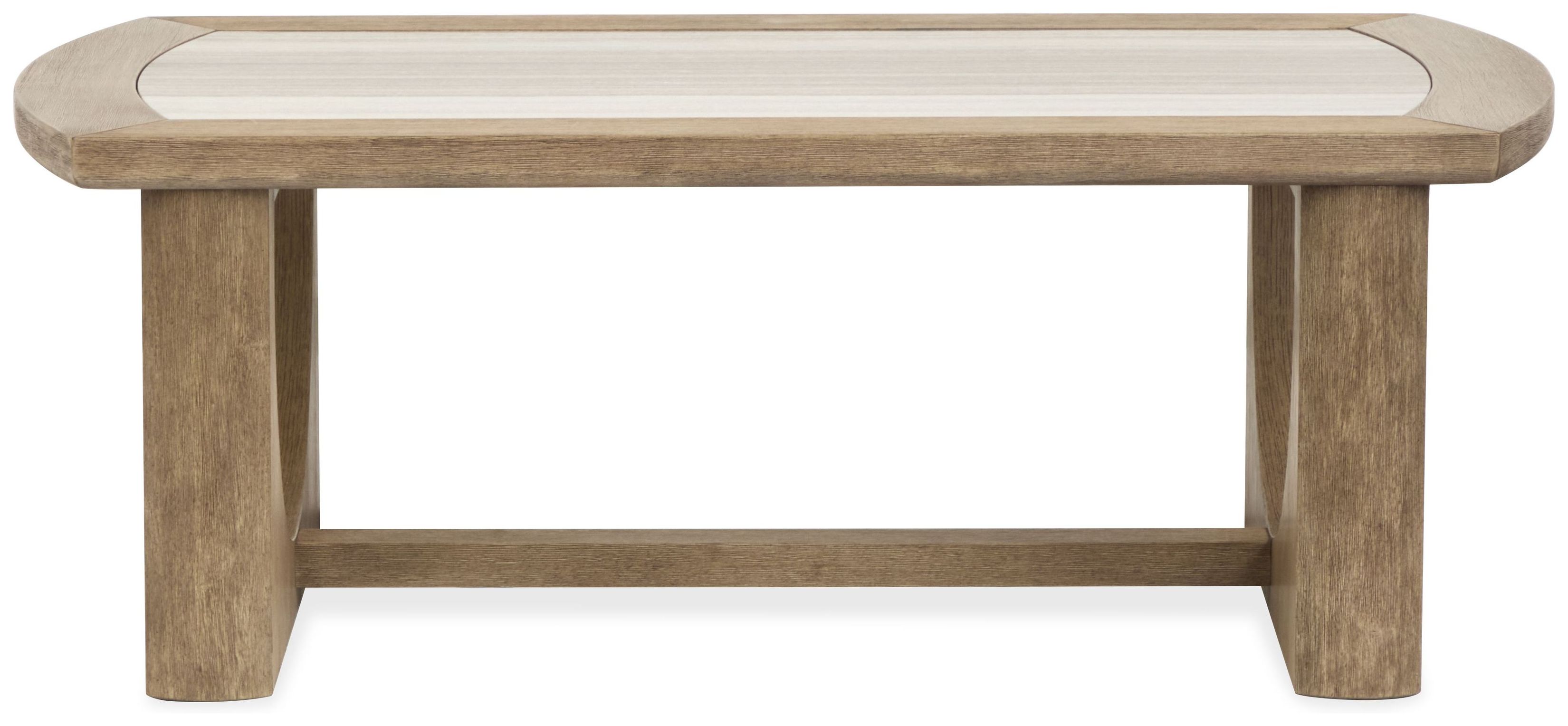 Fieldstone Riverbed Beige Rectangular Marble Top Cocktail Table From ...