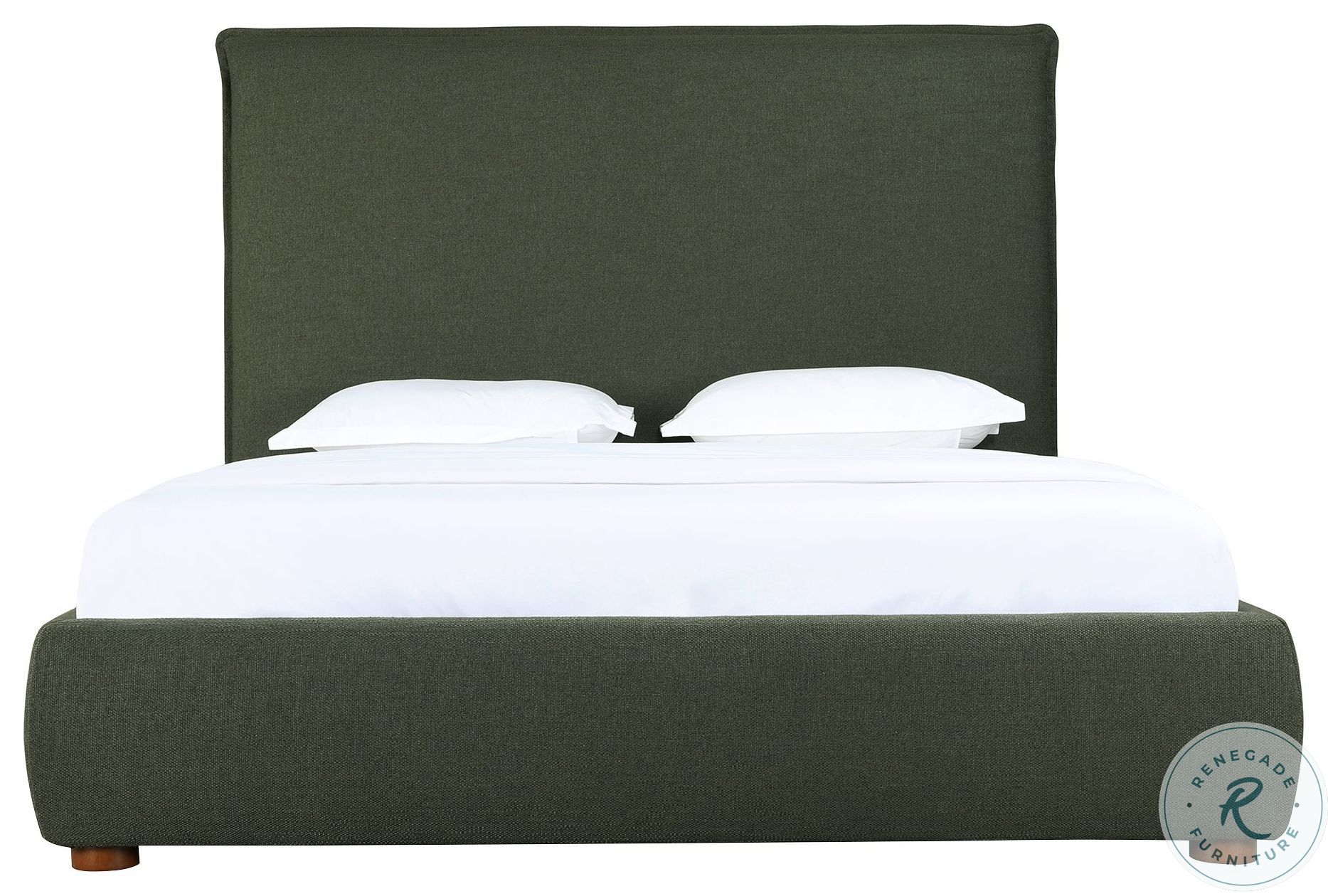 Luzon Deep Forest Tall King Upholstered Panel Bed From Moes Home ...