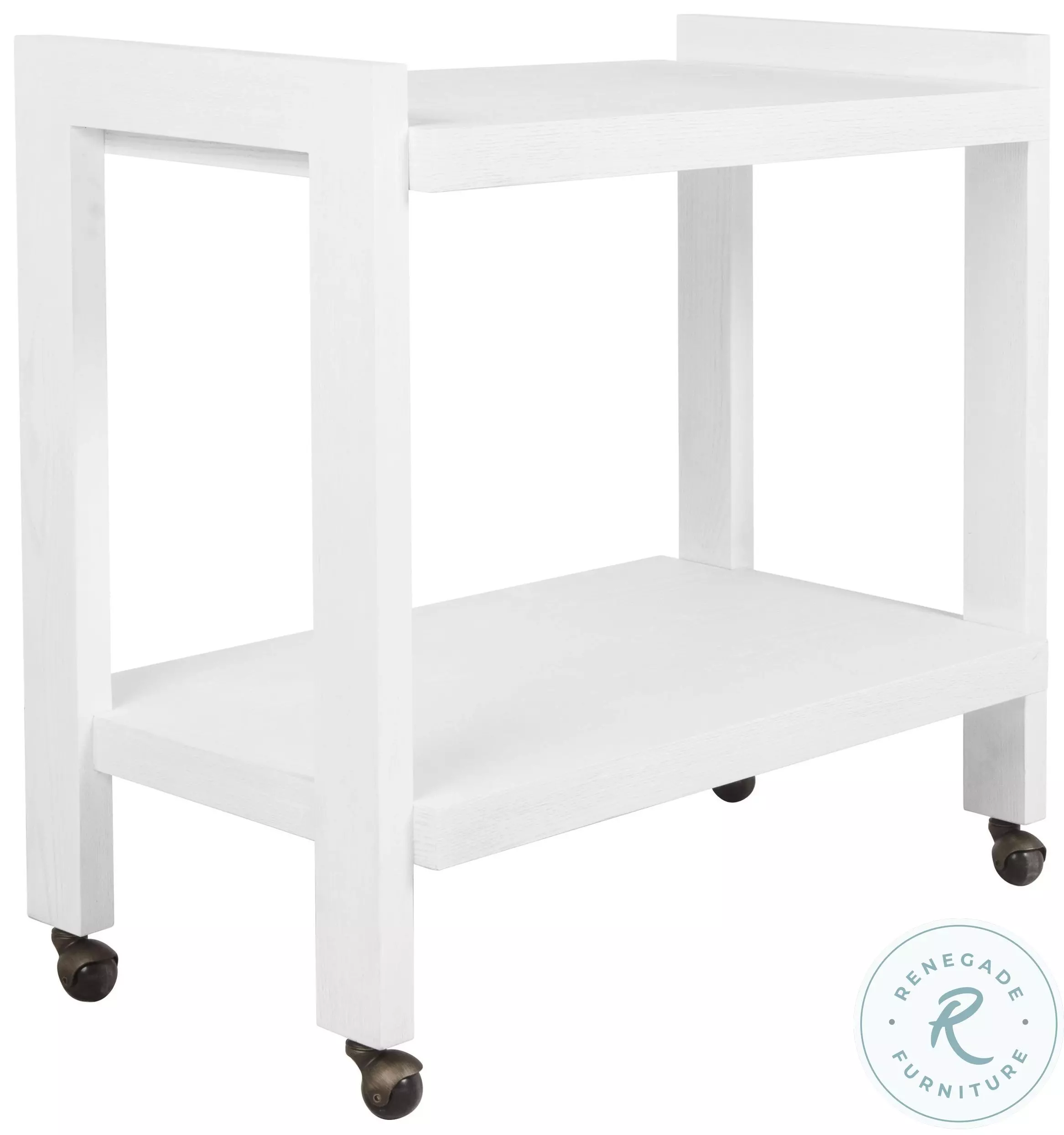 Rockwell White Washed Oak Minimalist Bar Cart From Home Gallery Stores ...