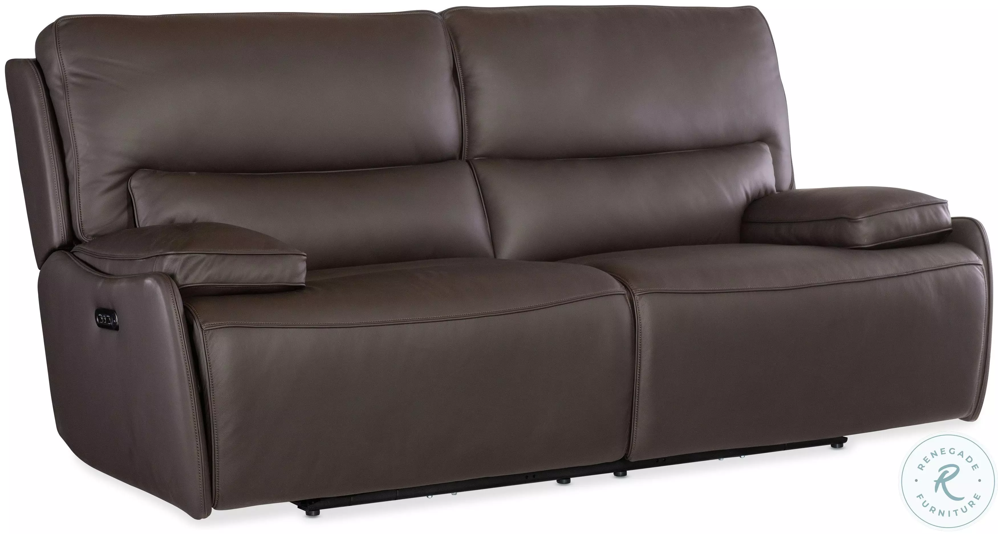 Kramer Brown Leather Zero Gravity Power Reclining Sofa With Power ...