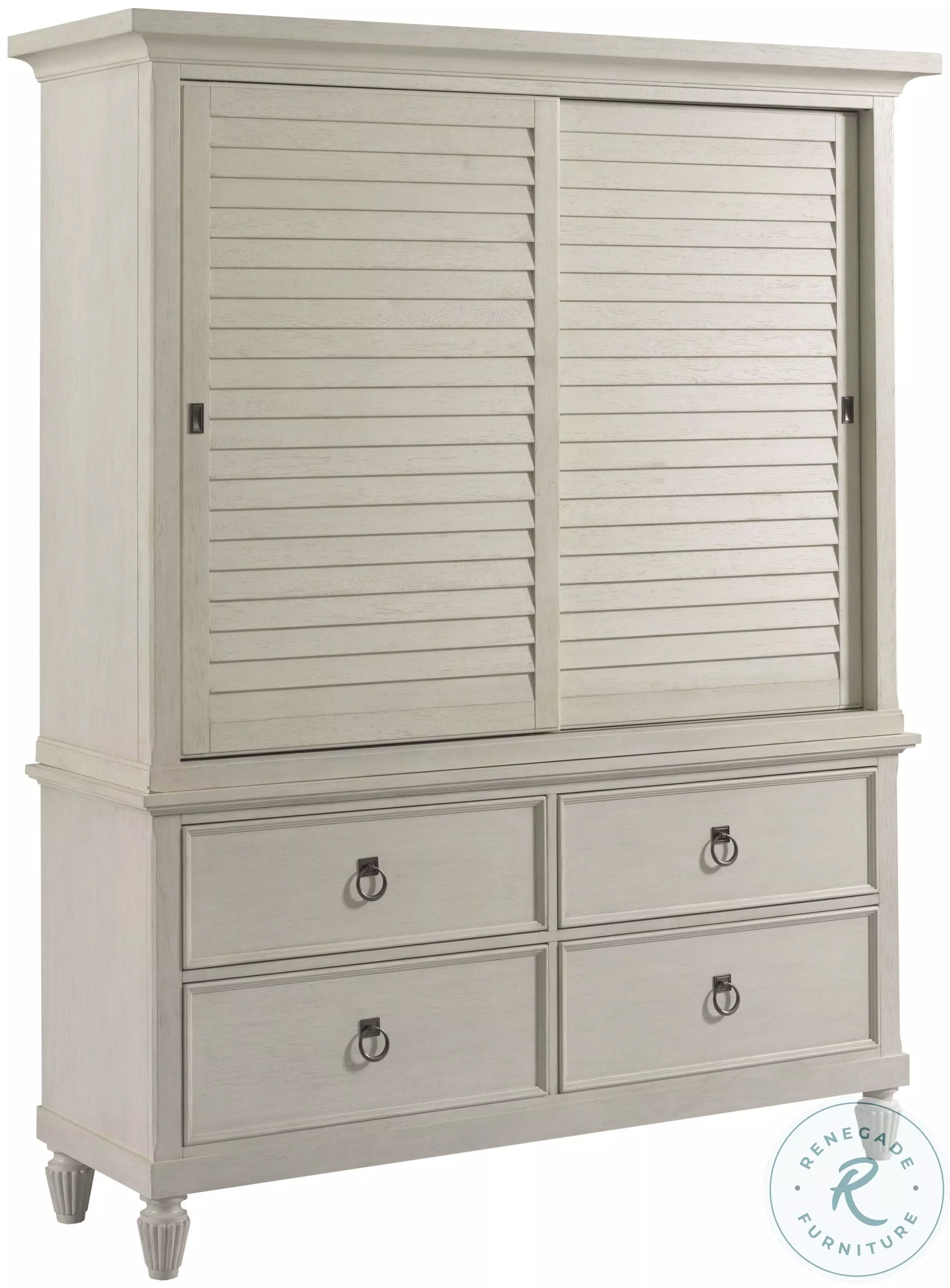 Azure Cove Egret Media Wardrobe with Deck From Prescott Furnishings ...