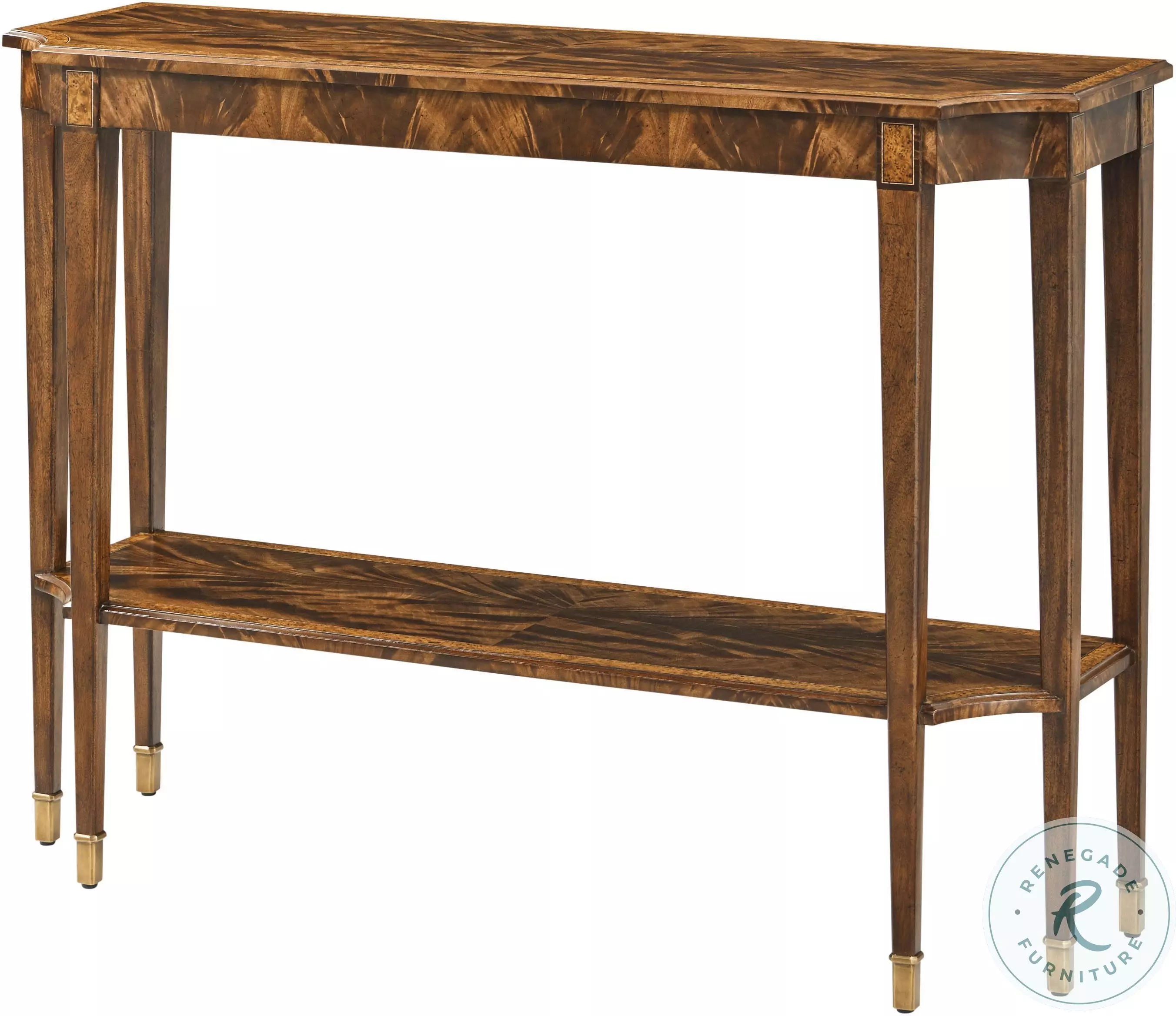 Sloane Edwardian Brown 48" Rectangular Console Table From Theodore ...