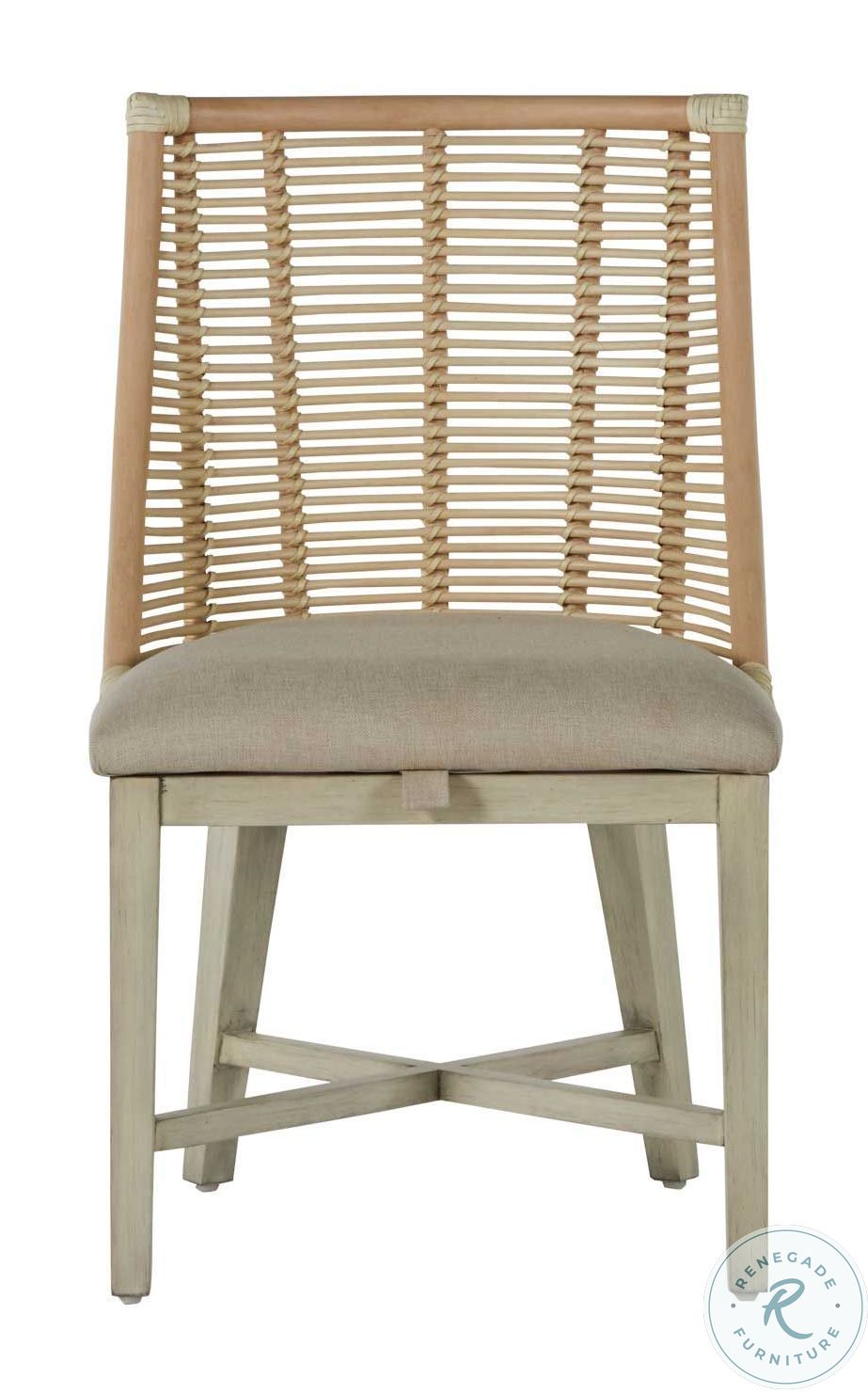 Hamlet White Rattan Dining Chair from Gabby | Coleman Furniture