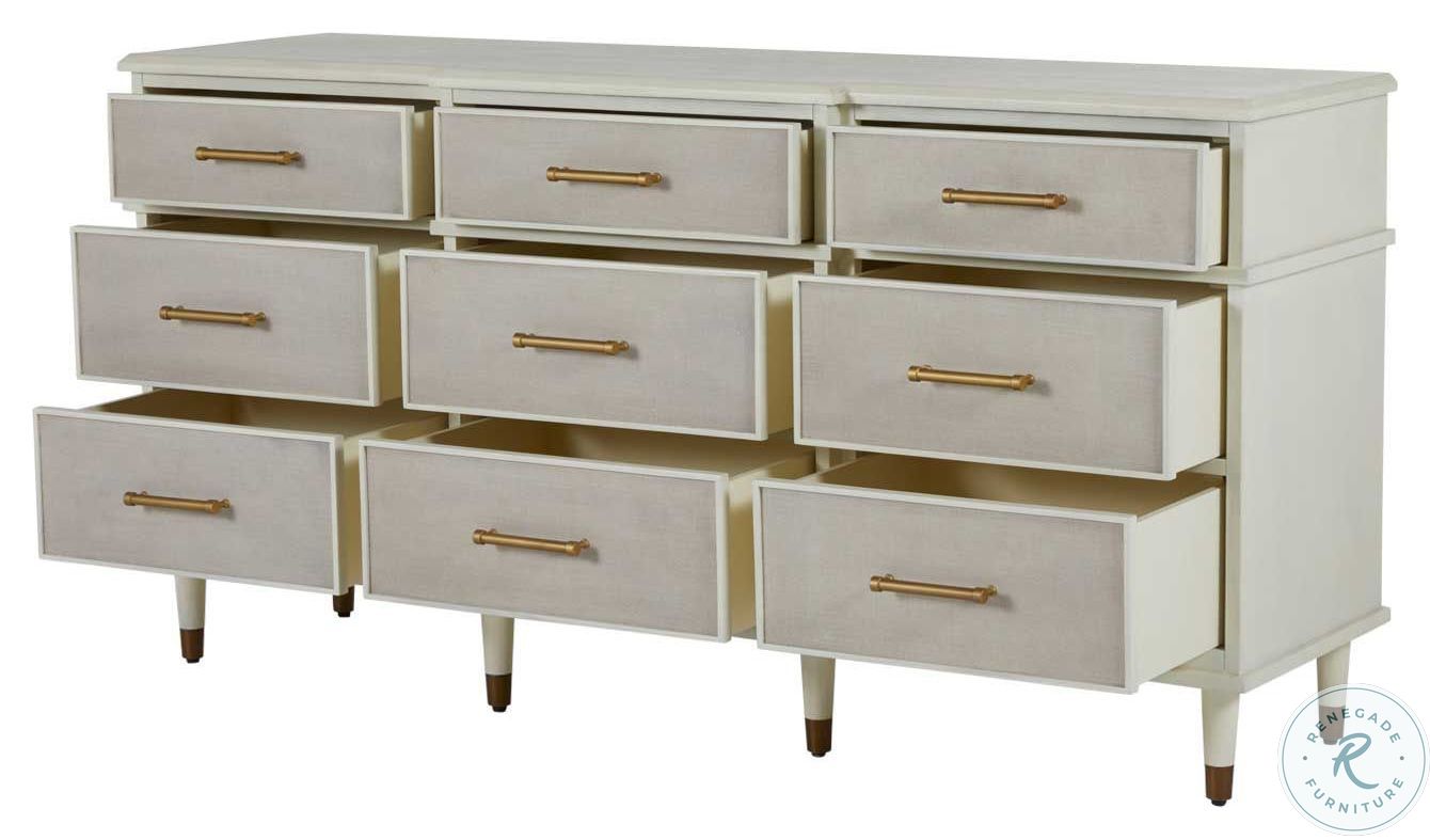 Leona Parchment White And Natural Linen Dresser From Gabby | Coleman ...