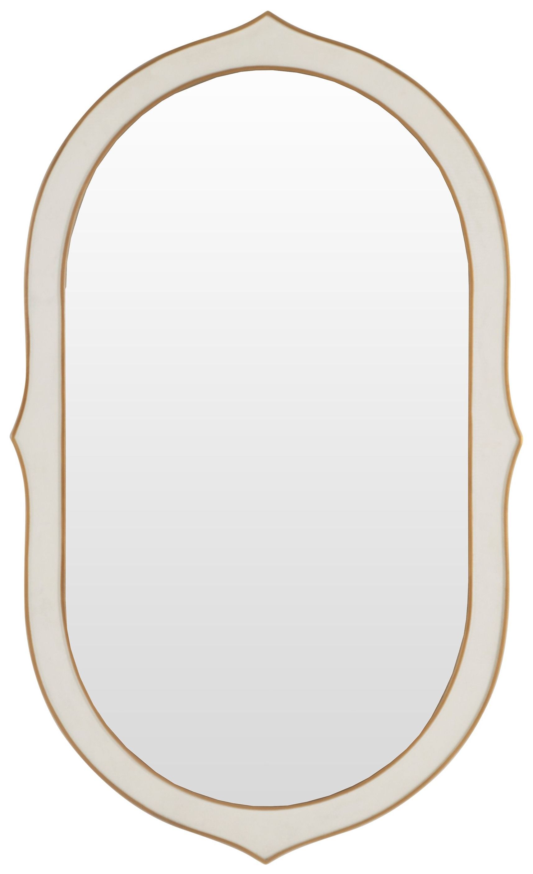 Allie Gilded Gold and White Shagreen Oval Vanity Mirror From Gabby ...