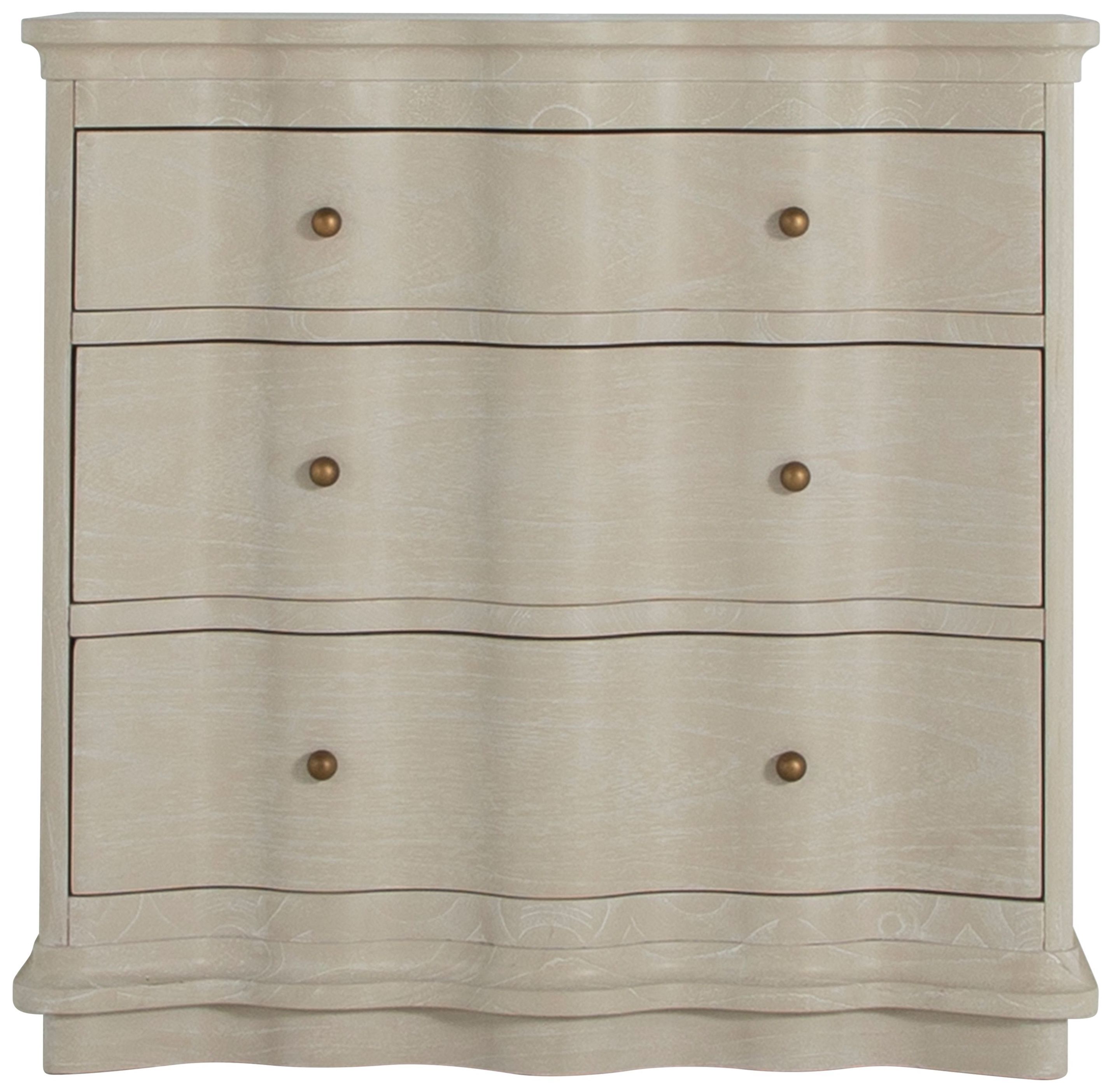 Meredith Textured Cerused White 3 Drawer Nightstand From Gabby ...