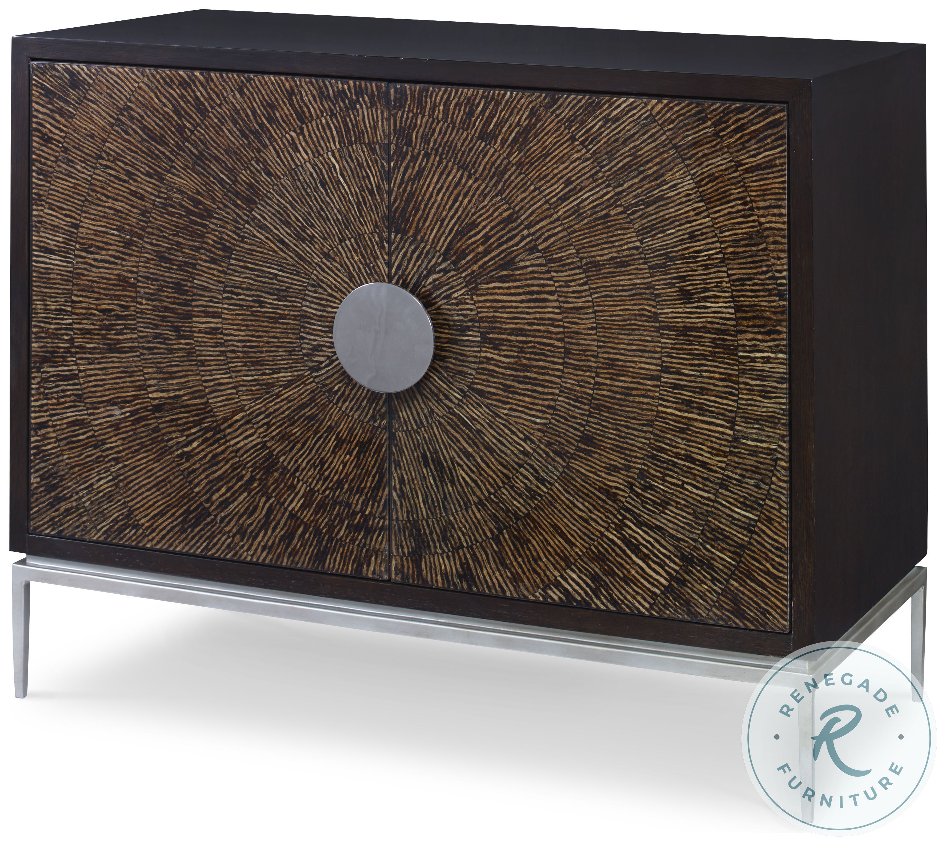 SF58 Brown And Nickel 2 Door Chest From Century Furniture | Coleman ...