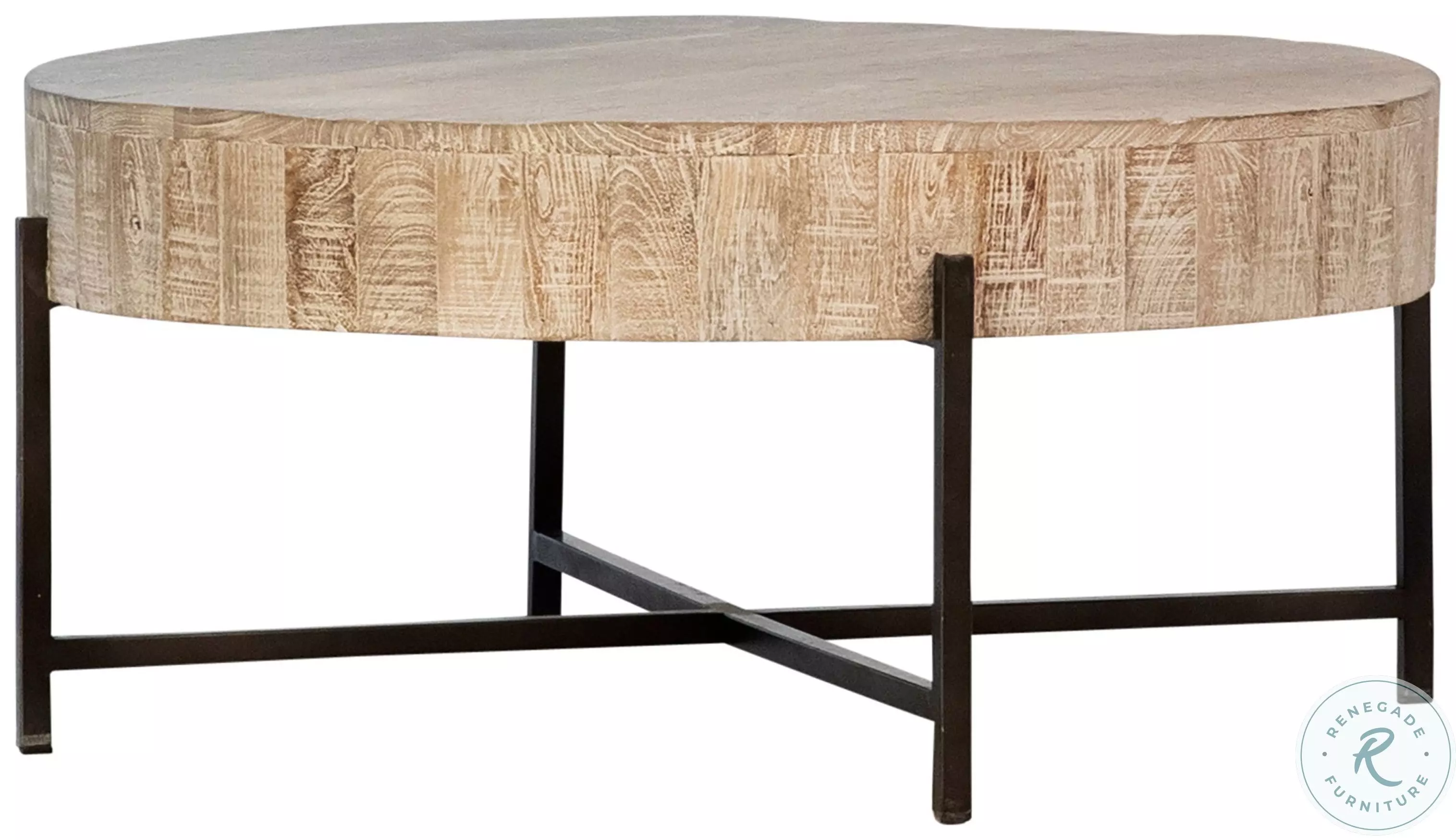 Siso Light Warm Wash Sealed And Black Coffee Table From Dovelle Home ...