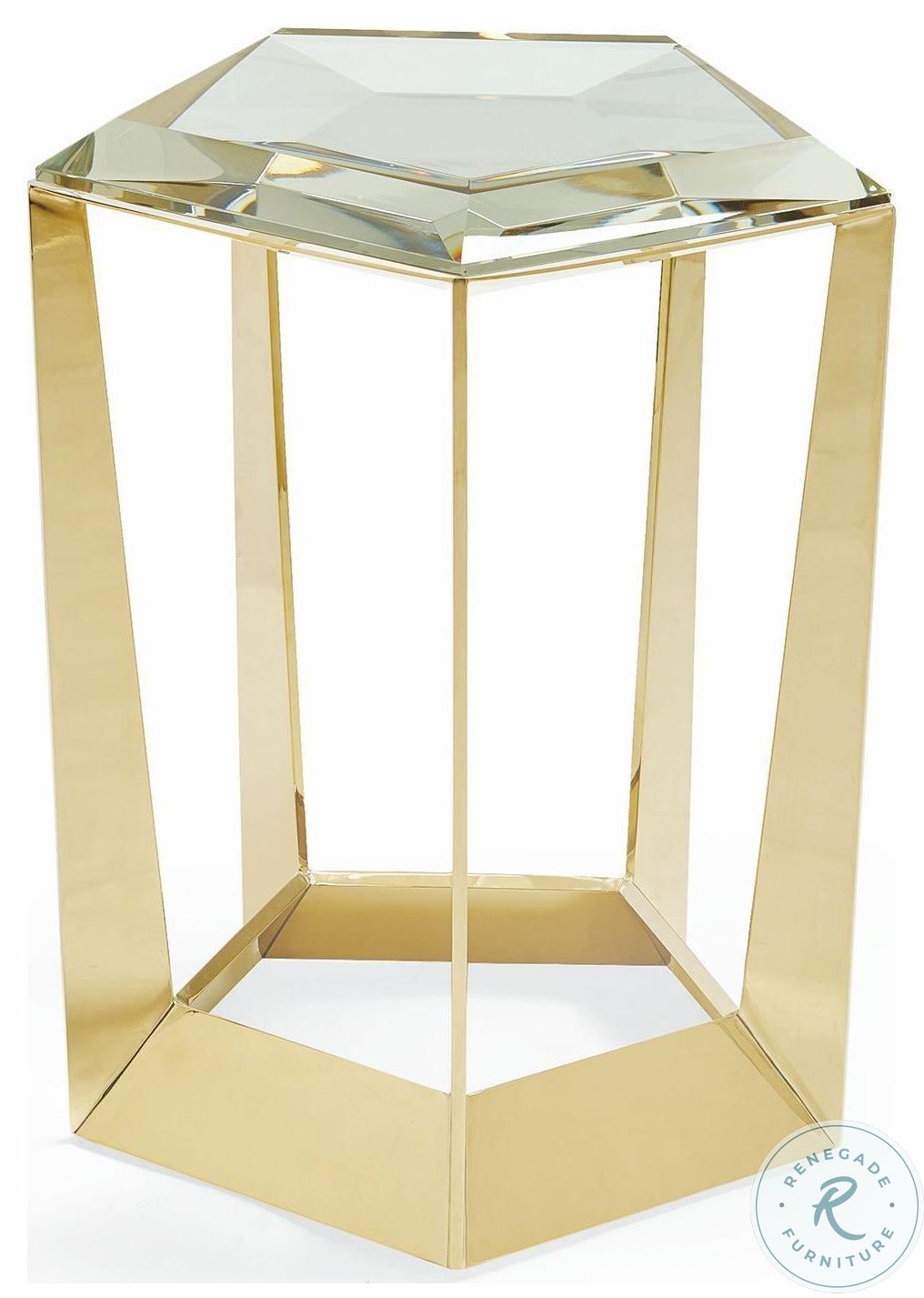 Signature Debut Majestic Gold The Gem Side Table From Caracole | Coleman Furniture