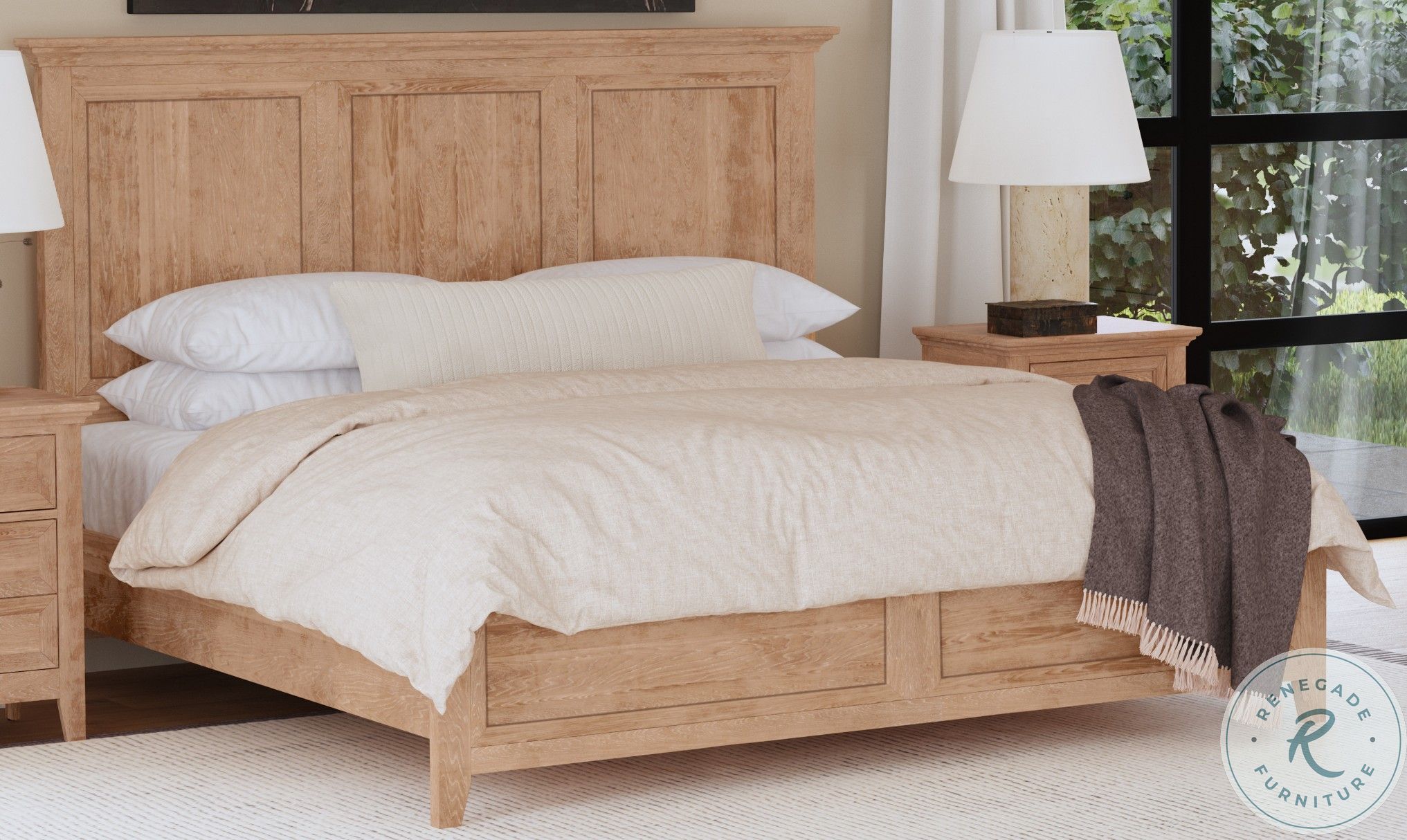 San Mateo Wheat King Panel Bed Intercon Furniture | Coleman Furniture