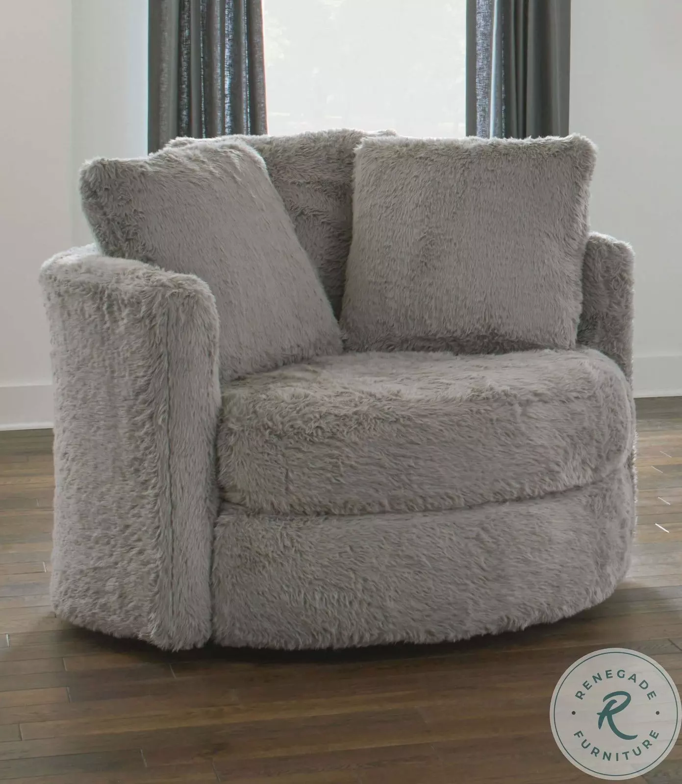 Cochrane Gray Swivel Chair From Furniture of America | Coleman Furniture