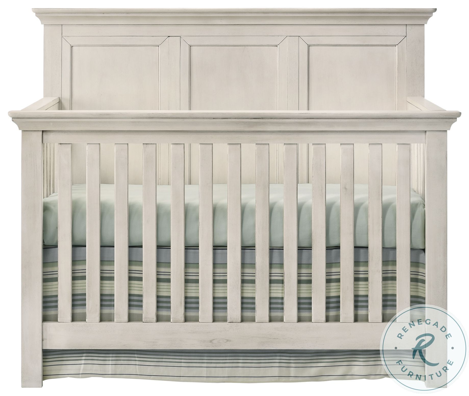 San Mateo Rustic White Convertible Standard Crib From Westwood Baby ...