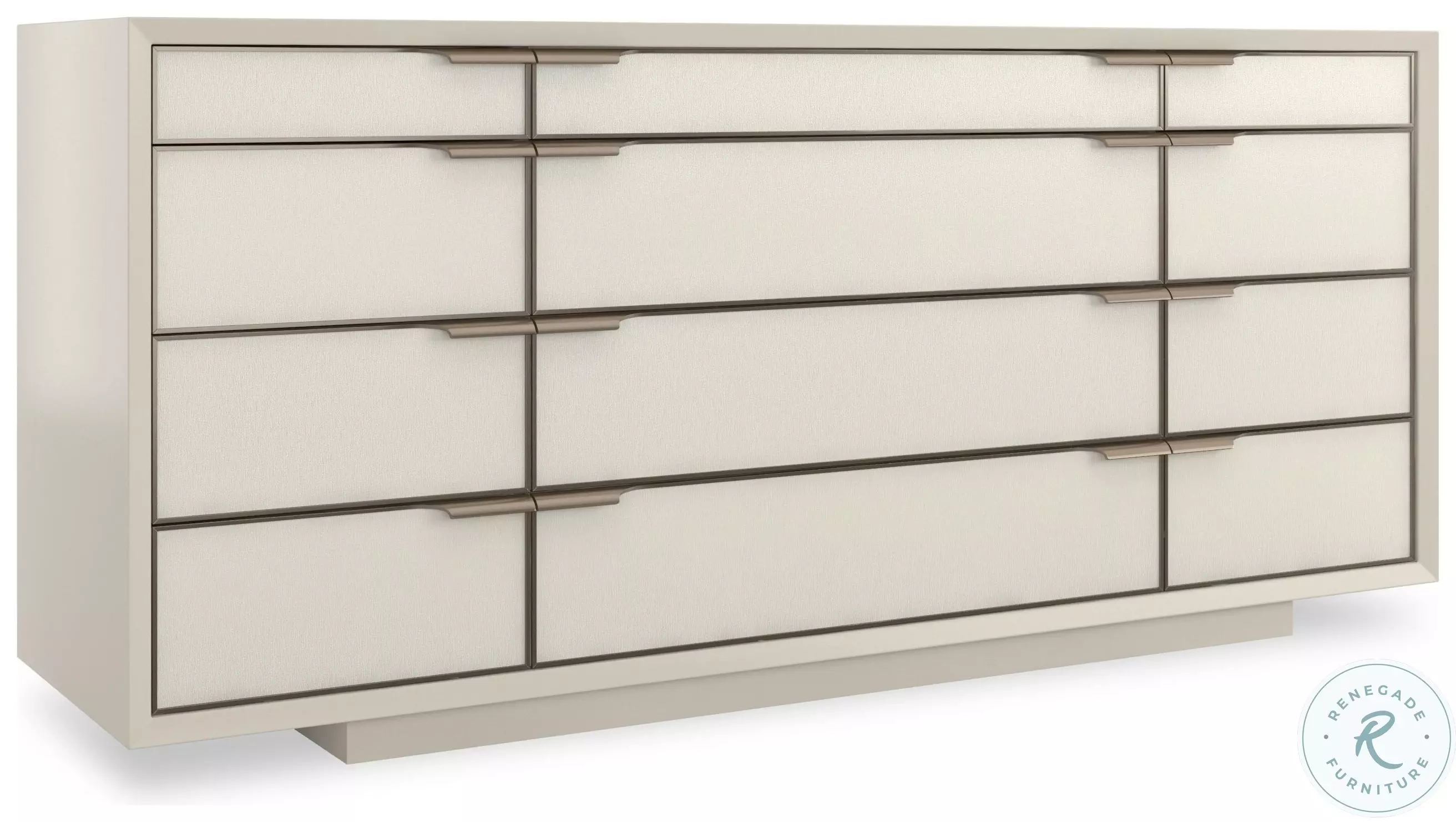 Enclosed Almond Milk 12 Drawer Dresser From Delano Home | Home Gallery Stores