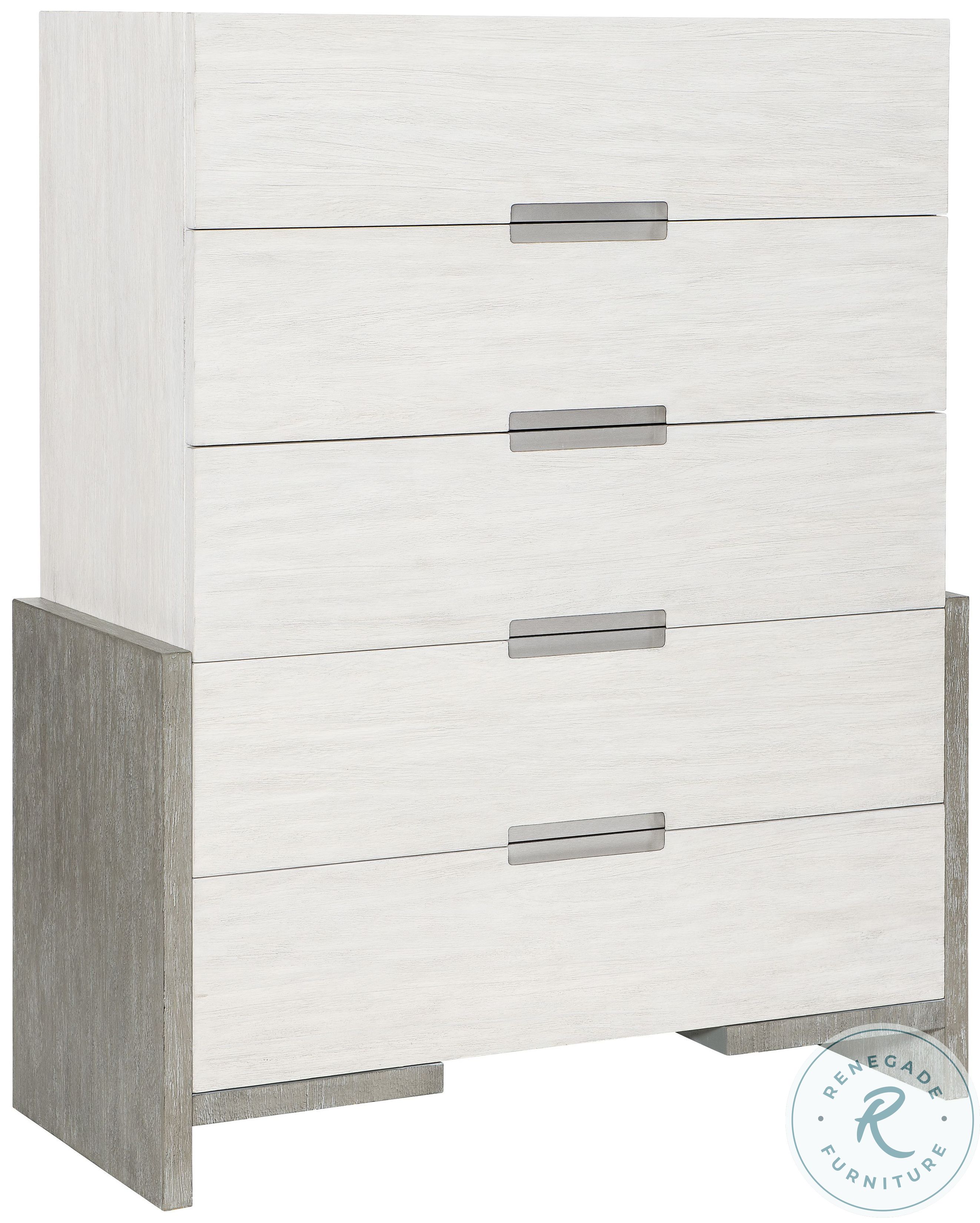 Foundations Linen And Light Shale Tall 5 Drawer Chest From Bernhardt ...