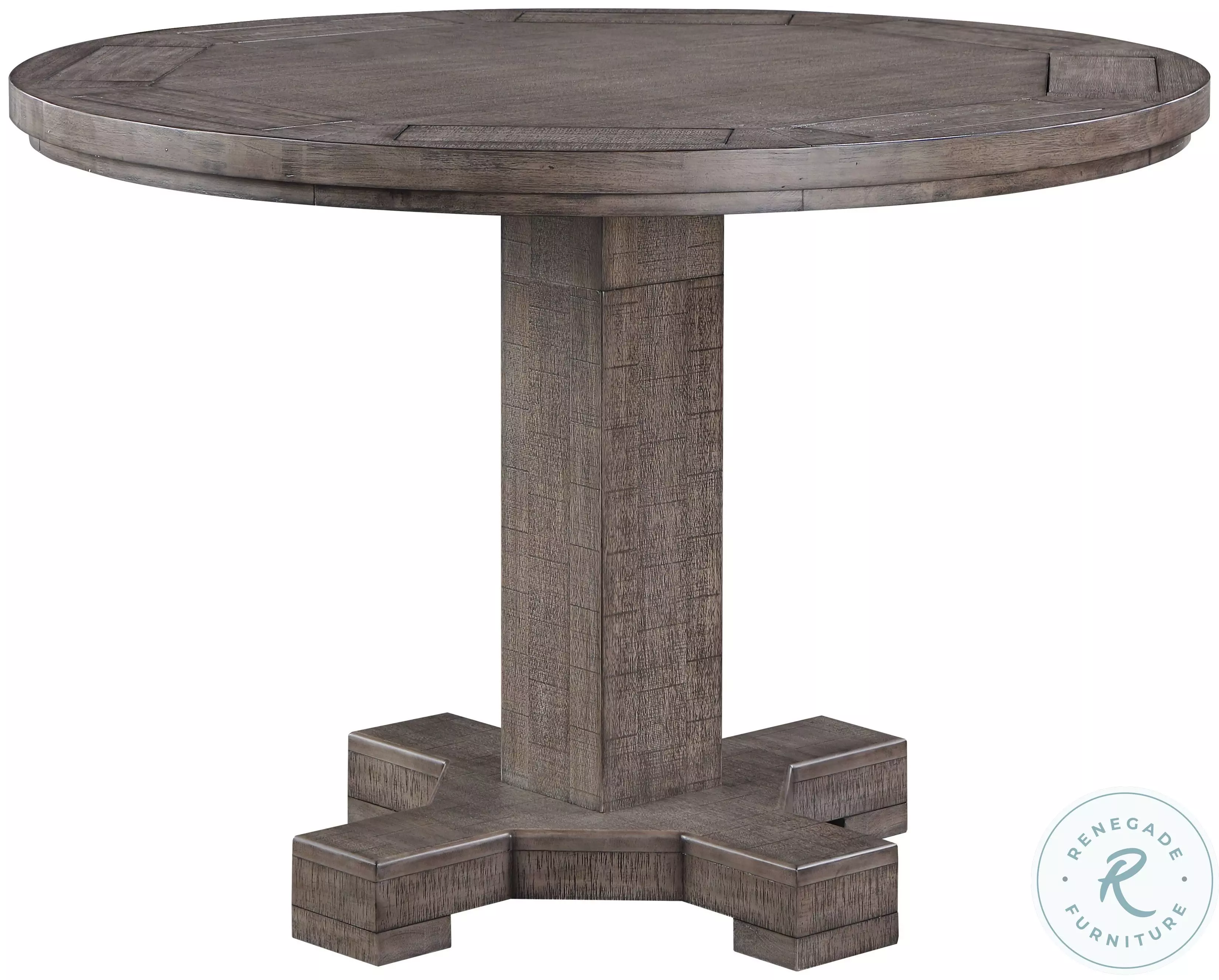 Spring Haven Distressed Dark Gray Adjustable Height Round Game Table ...