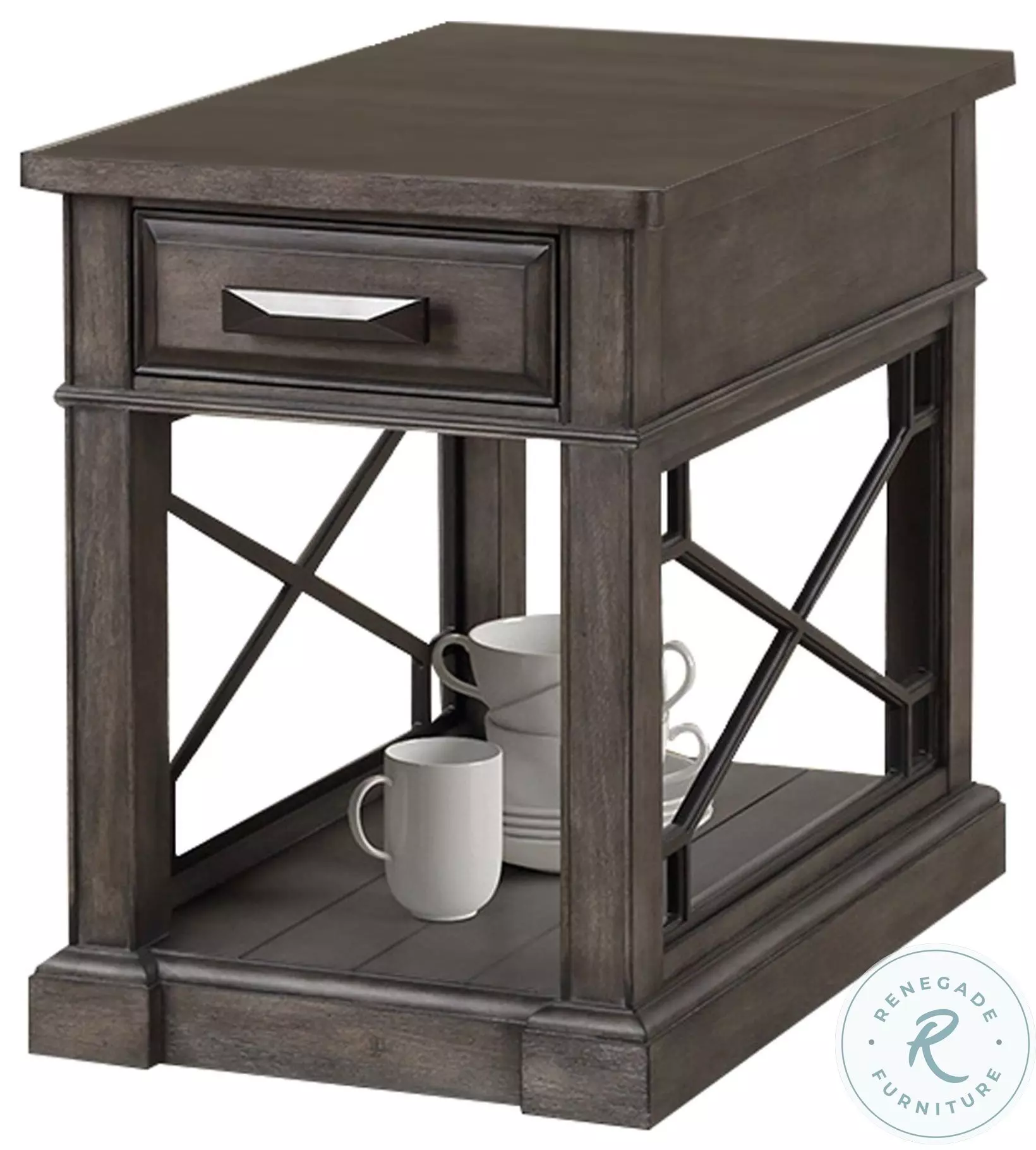 Goldenbeam Smokey Gray Chairside End Table From Golden Crest Home ...