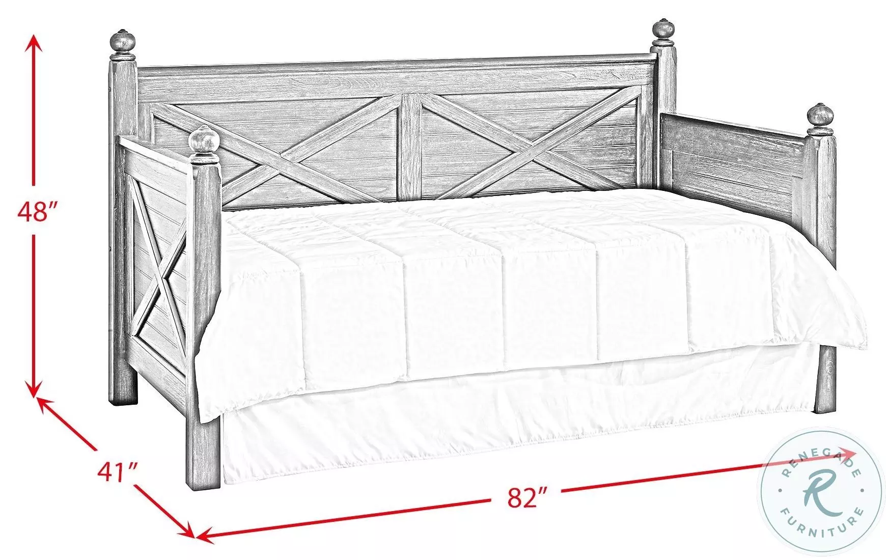 Keely Dark Walnut Twin Daybed From Picket House Furnishings | Coleman ...