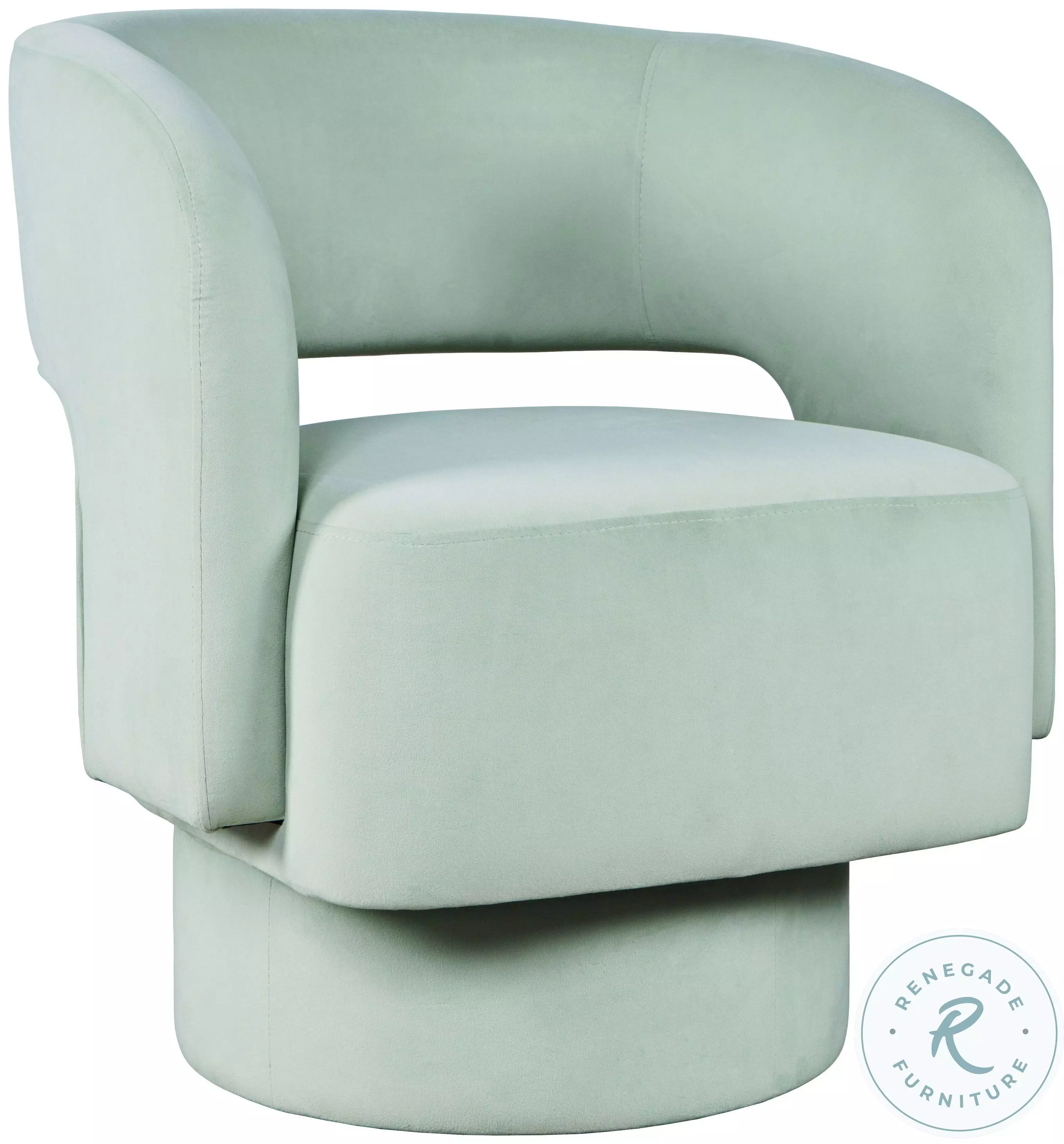 Sutton Mint Upholstered Swivel Accent Chair From Jofran | Coleman Furniture