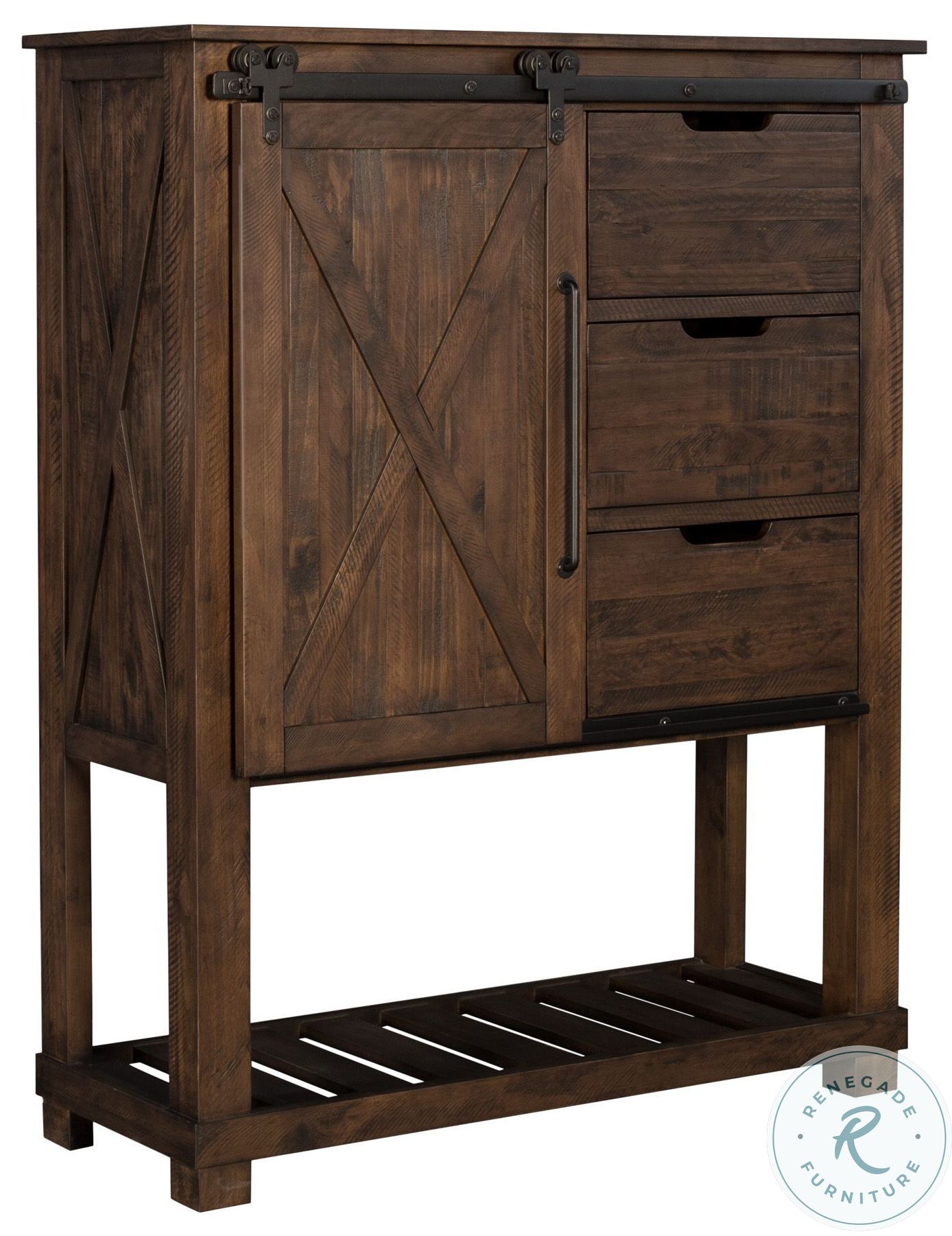 Sun Valley Rustic Timber Barn Door Chest from A-America | Coleman Furniture