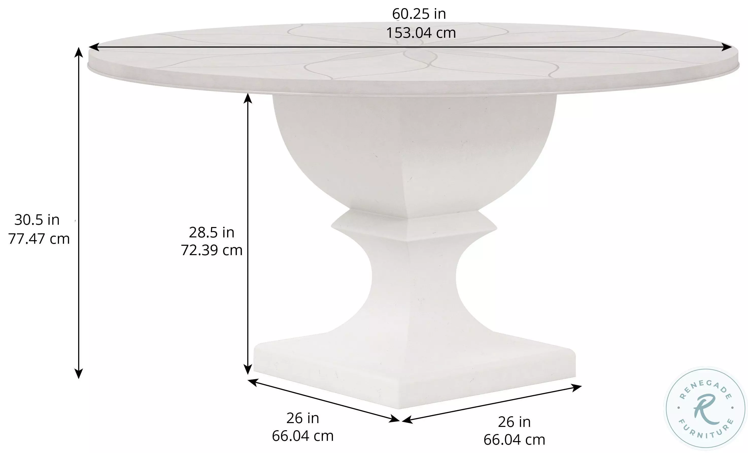 Atrium Dove Gray Dining Table From Astoria House | Home Gallery Stores