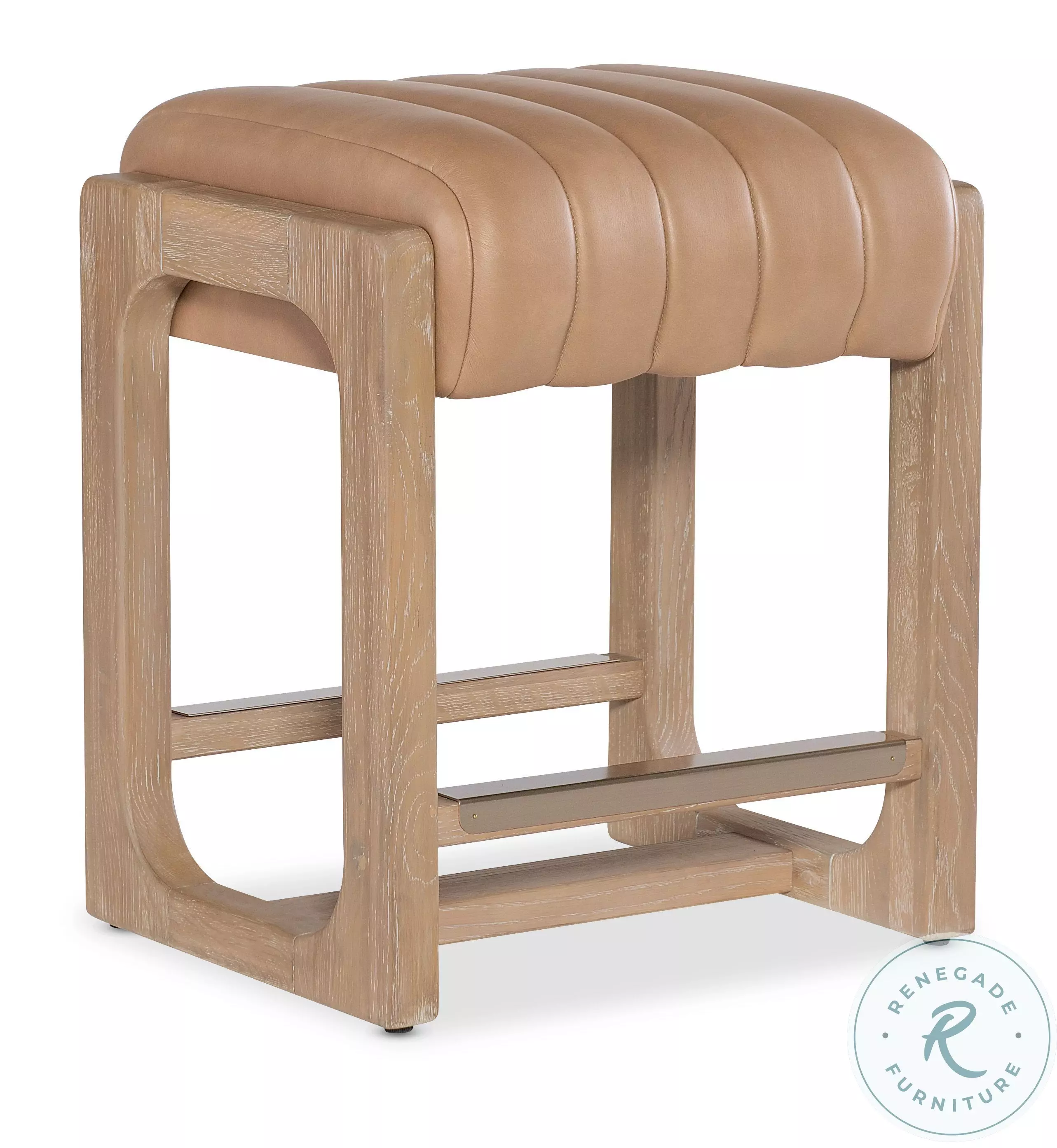 Banyon Bay Toast Top Grain Leather Counter Height Stool From Hooker ...