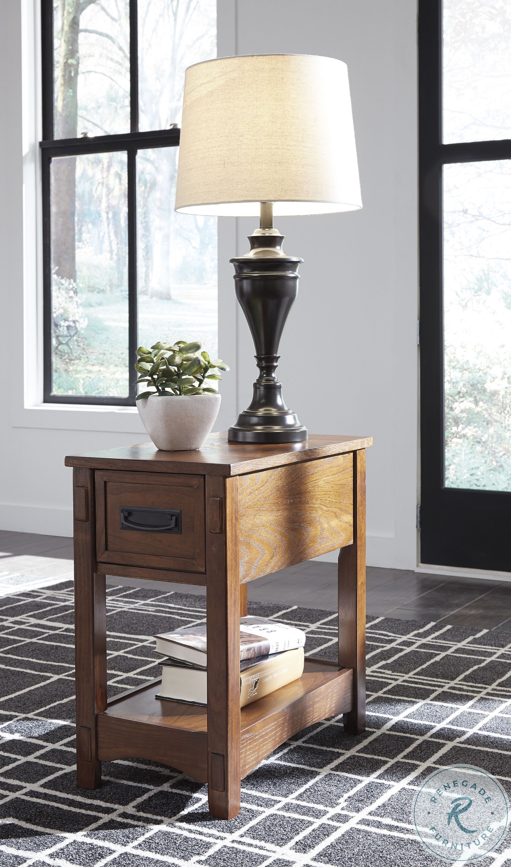 Chairside End Program Chair Side Drawer End Table from Ashley (T007-319 ...