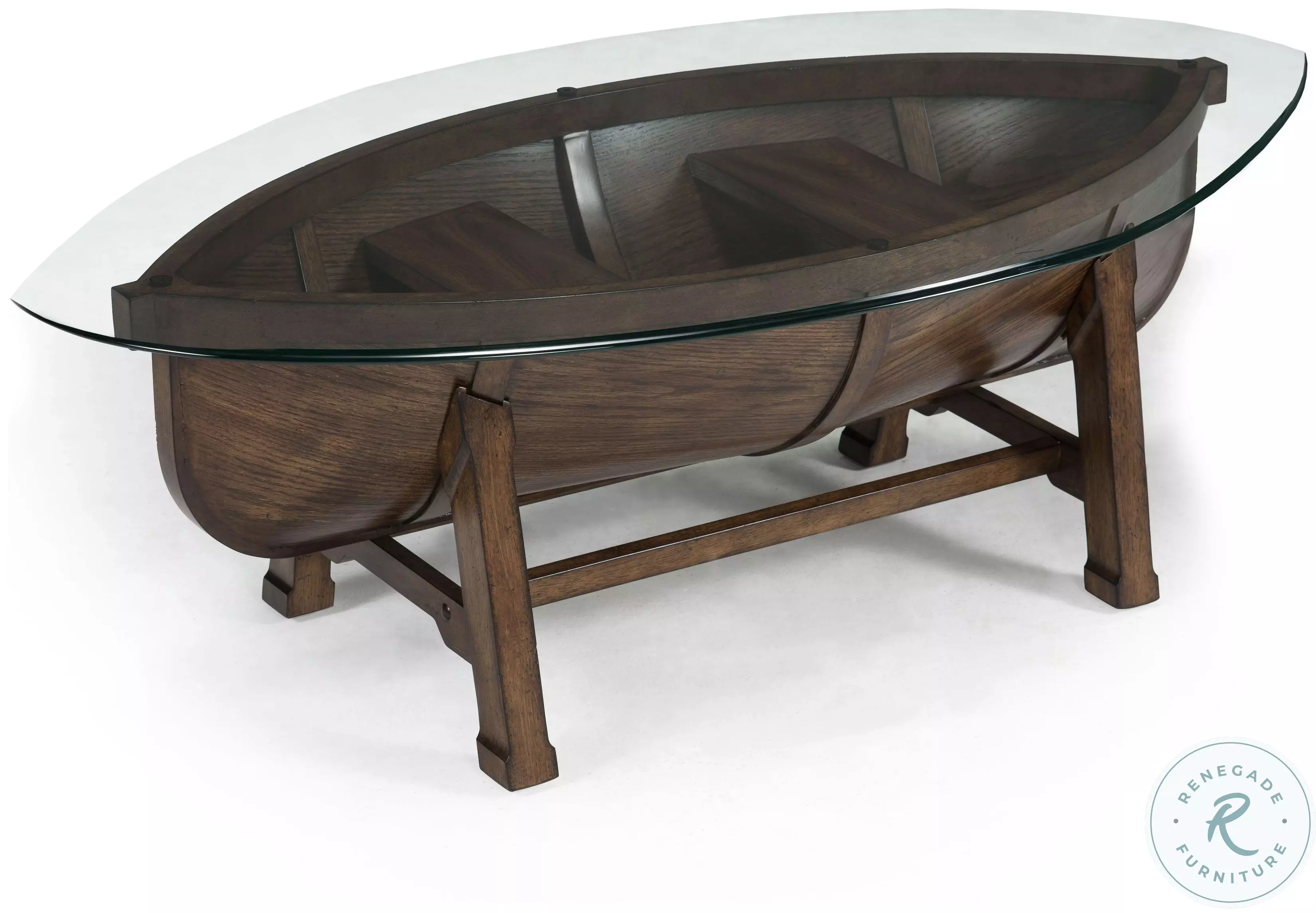 Ashford Dark Oak Oval Cocktail Table From Crafted Spaces | Coleman ...