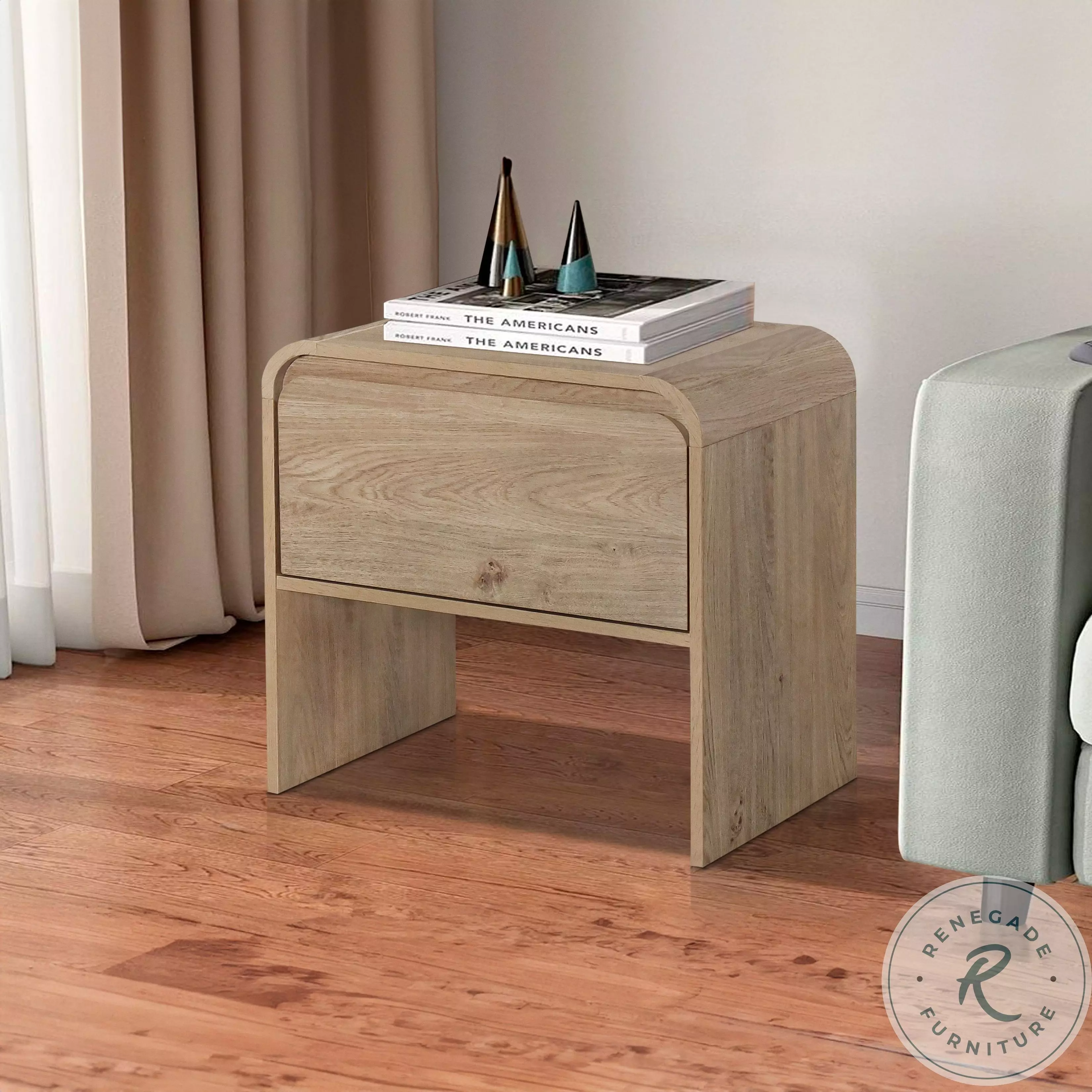 Mara Natural 1 Drawer End Table From New Classic | Coleman Furniture